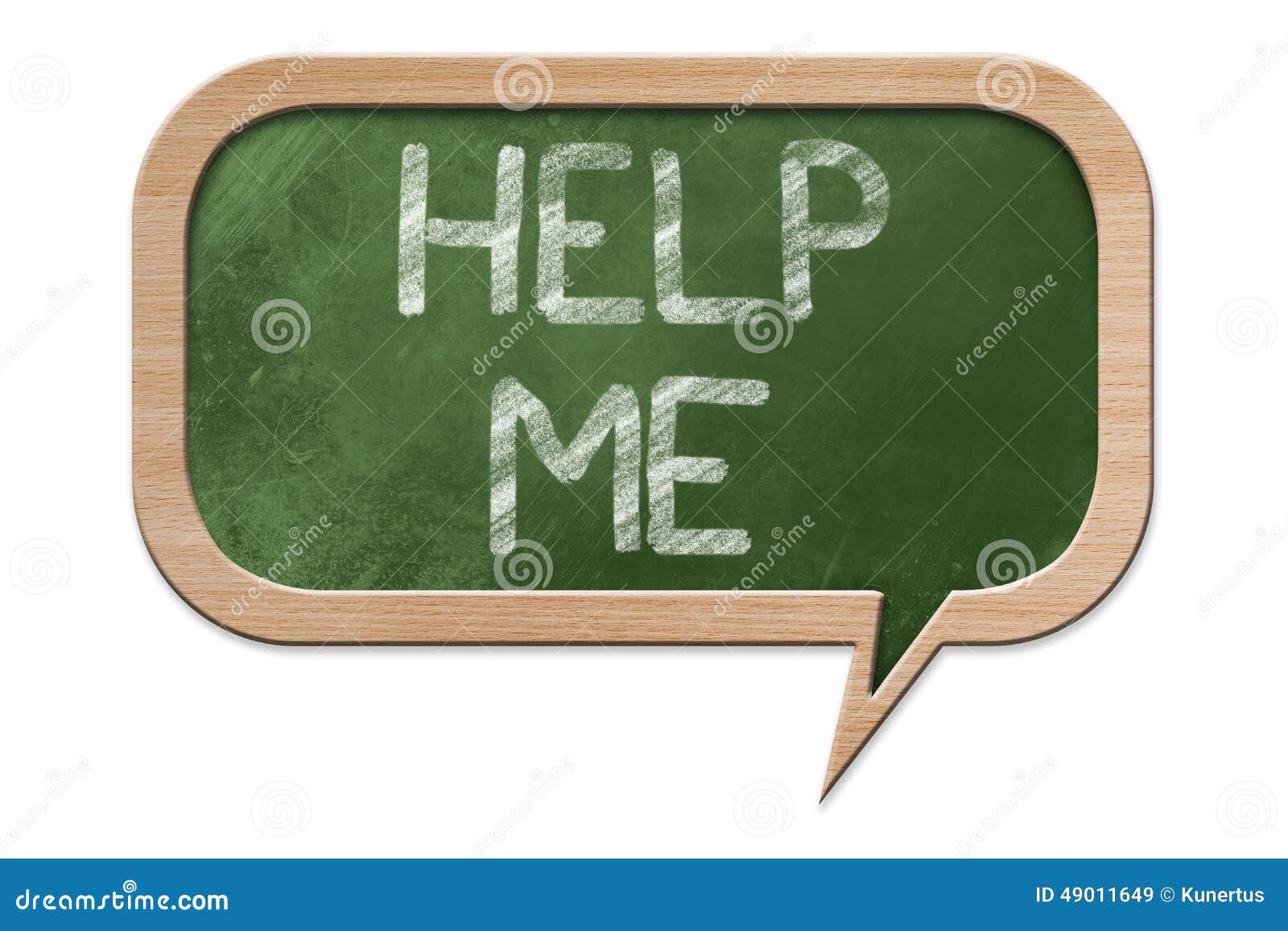 Help Me on a Speech Bubble Shaped Blackboard Stock Image - Image of ...