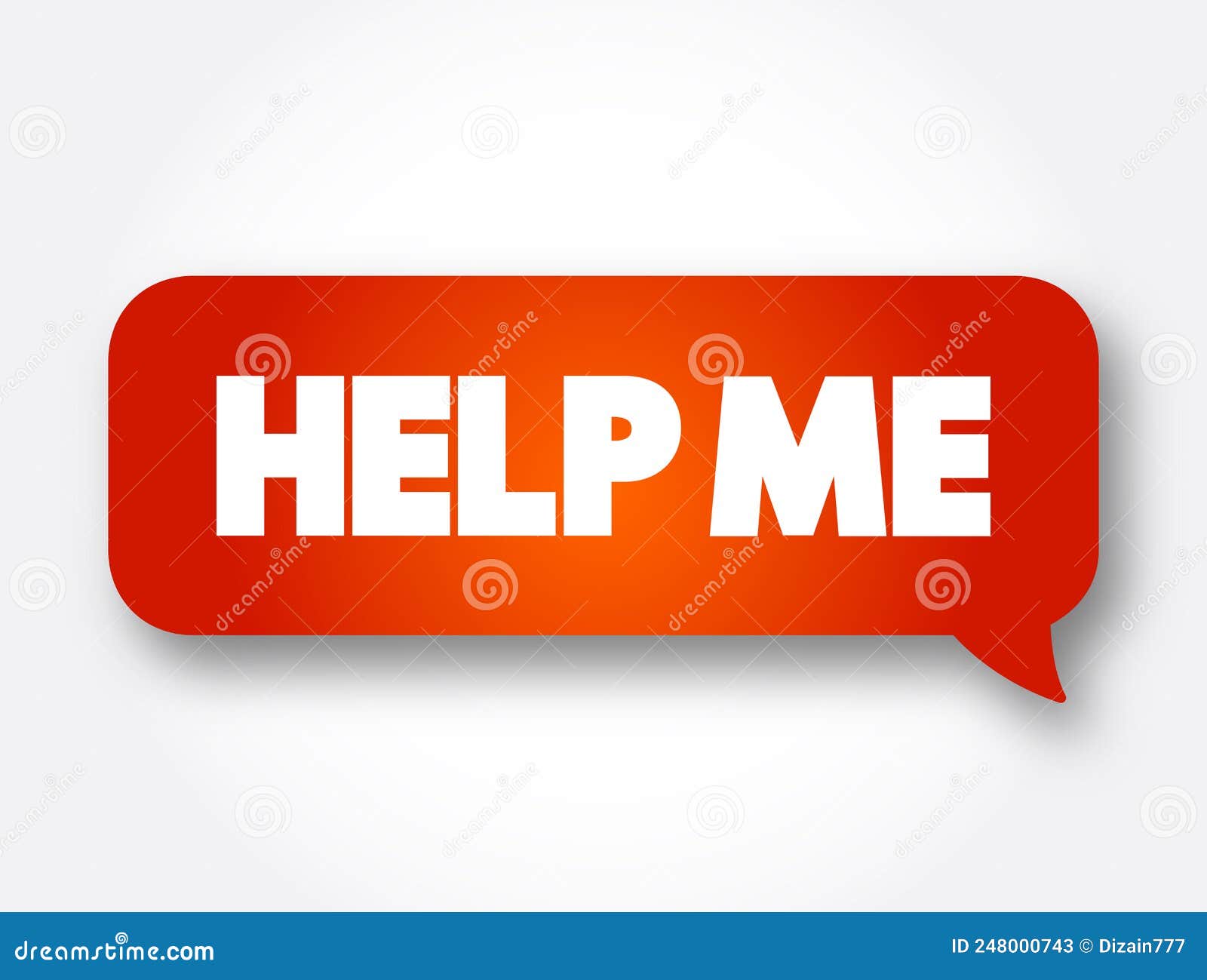 Help Me Text Message Bubble, Concept Background Stock Illustration ...