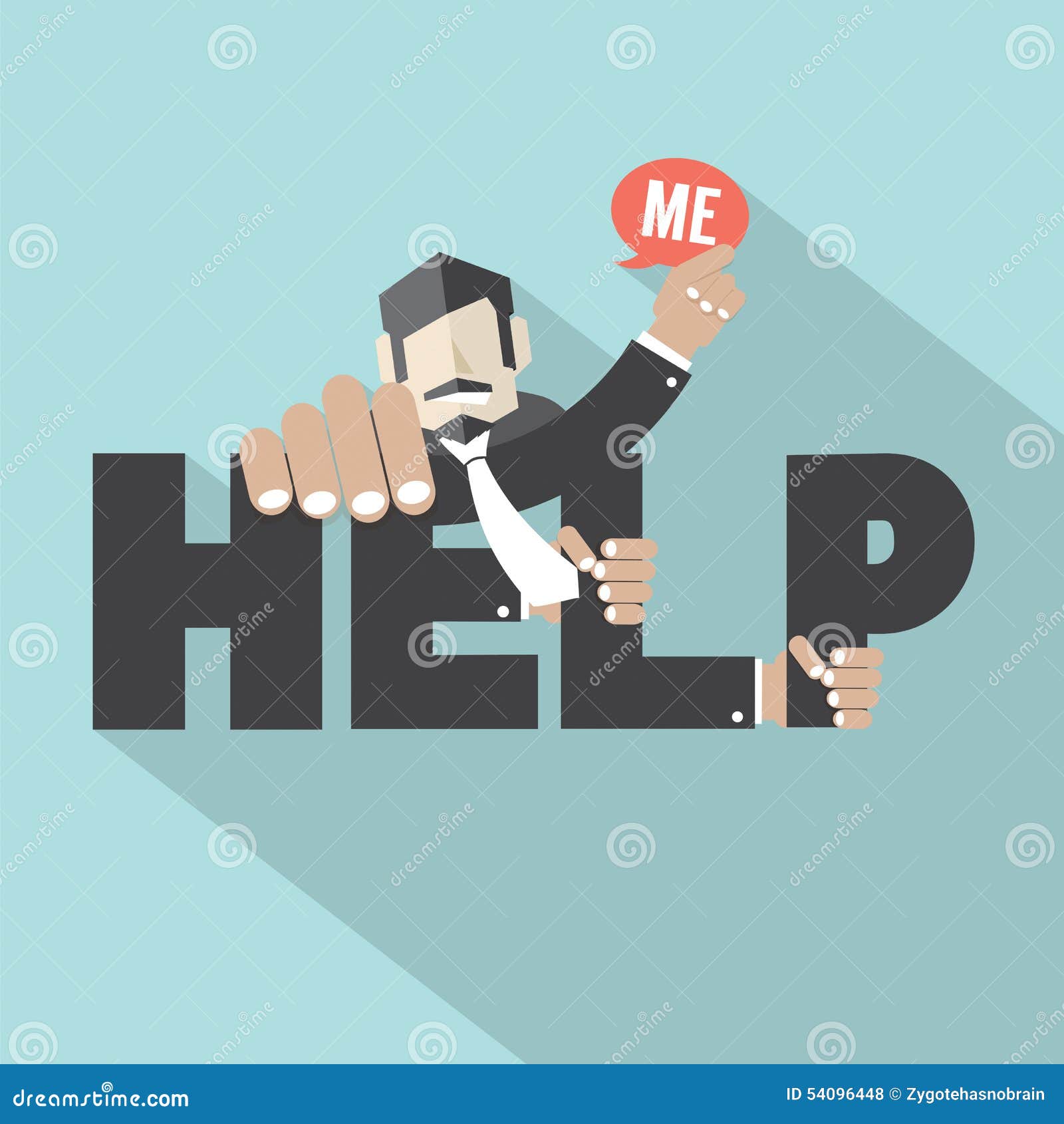 Help Me Typography Design stock vector. Illustration of symbol - 54096448