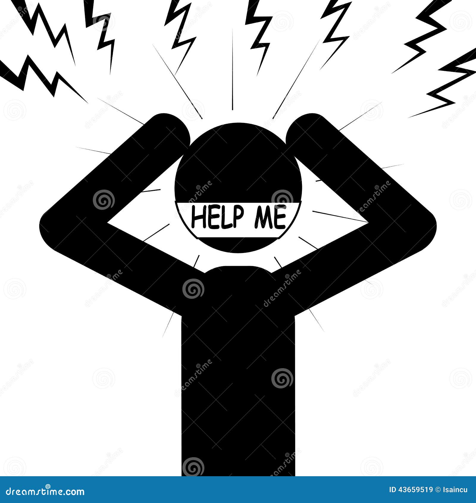 Help me stock vector. Illustration of business, pictogram - 43659519