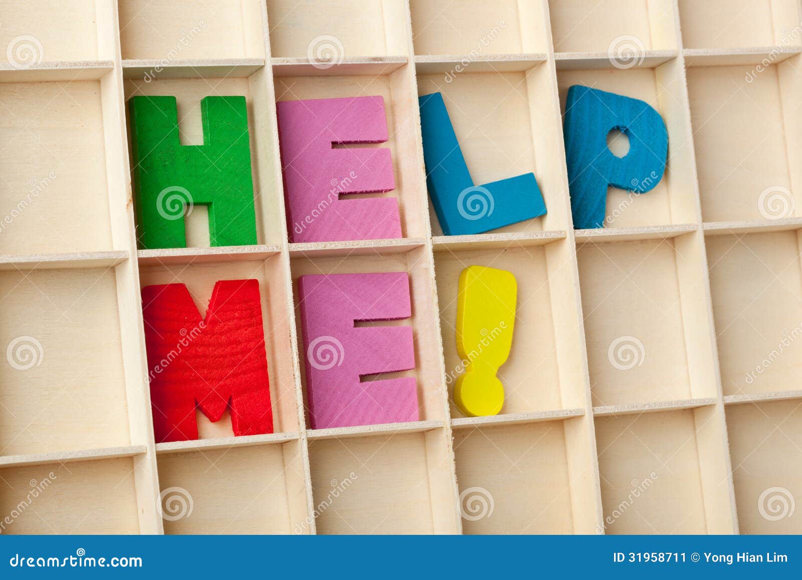 Help Me stock image. Image of wooden, learn, english - 31958711