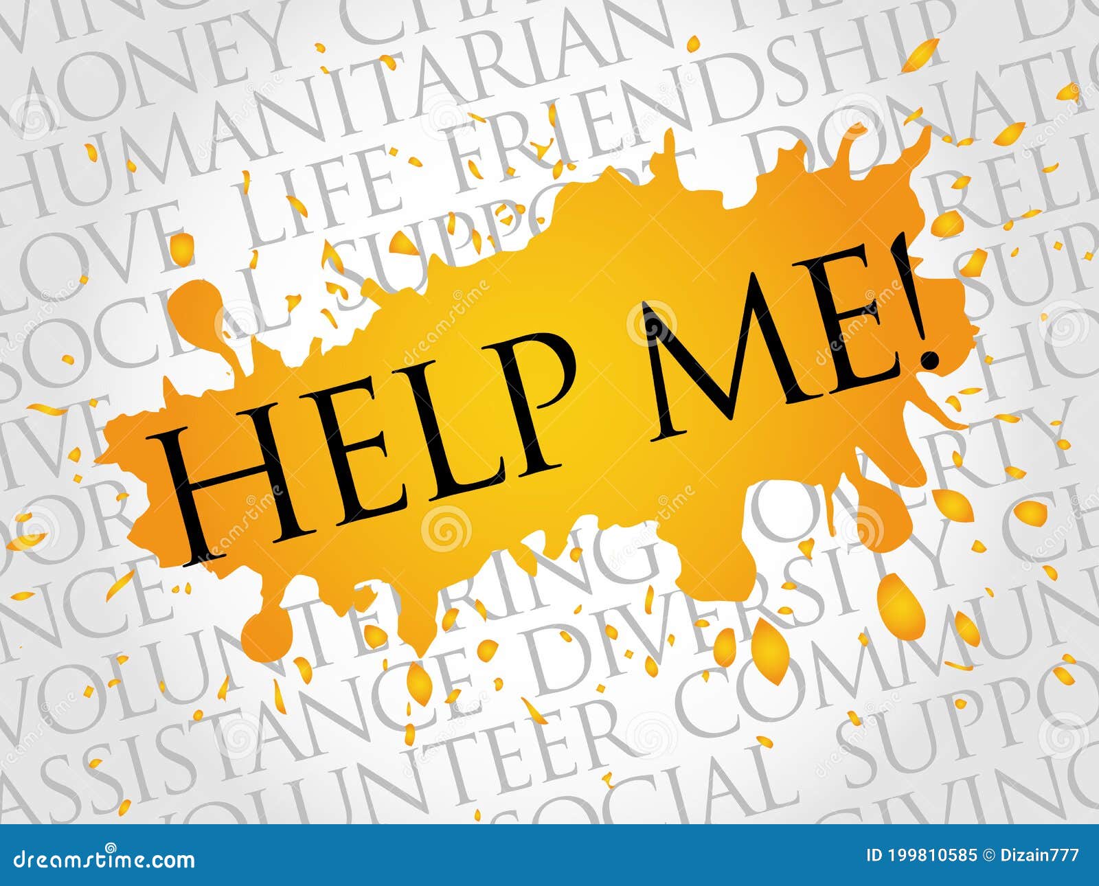 Help Me! word cloud stock illustration. Illustration of effect - 199810585