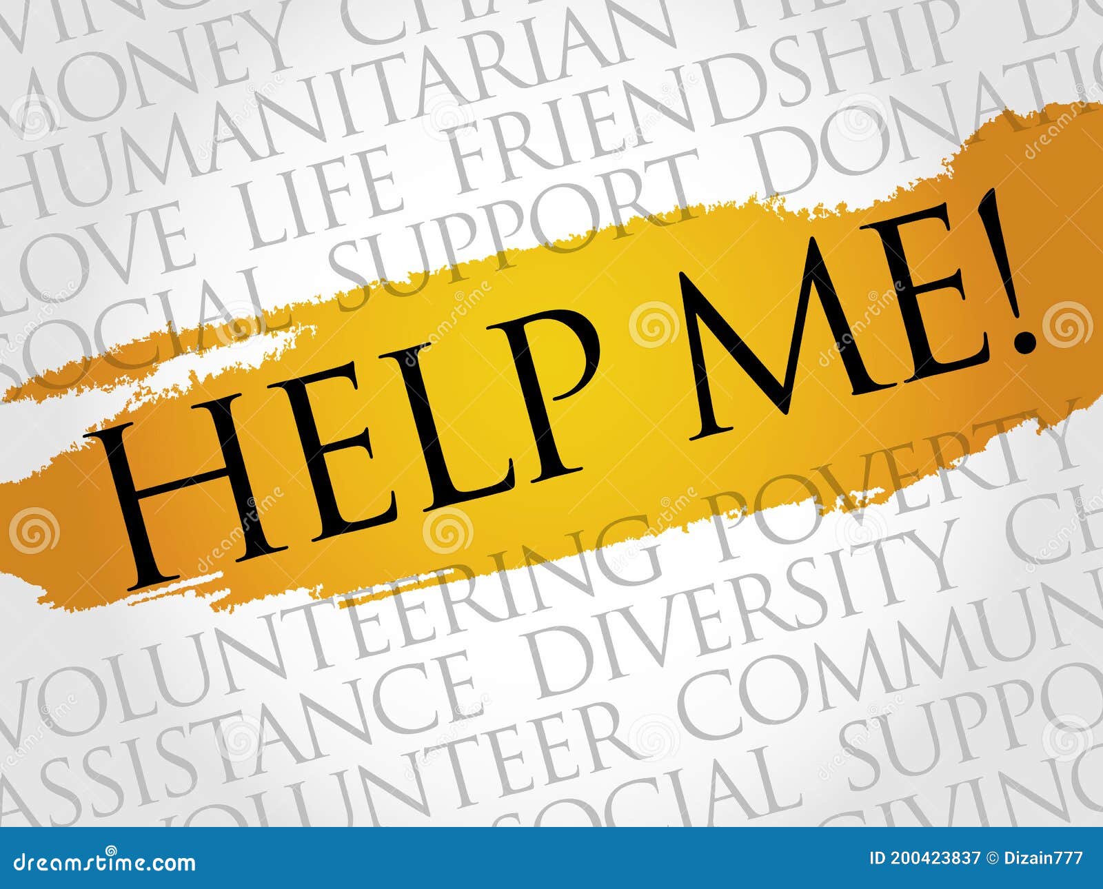 Help me! word cloud stock illustration. Illustration of problem - 200423837