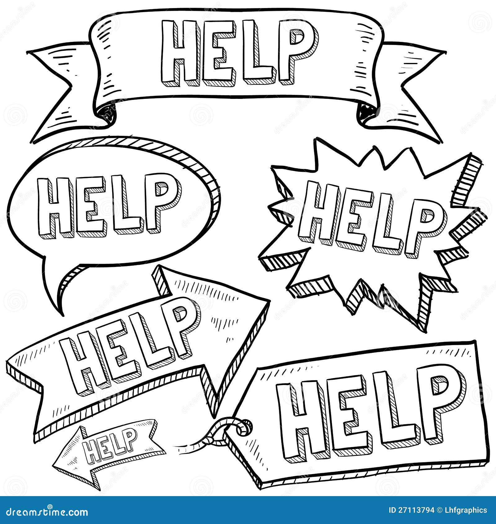Help Message Banners, Labels, and Tags Stock Vector - Illustration of ...