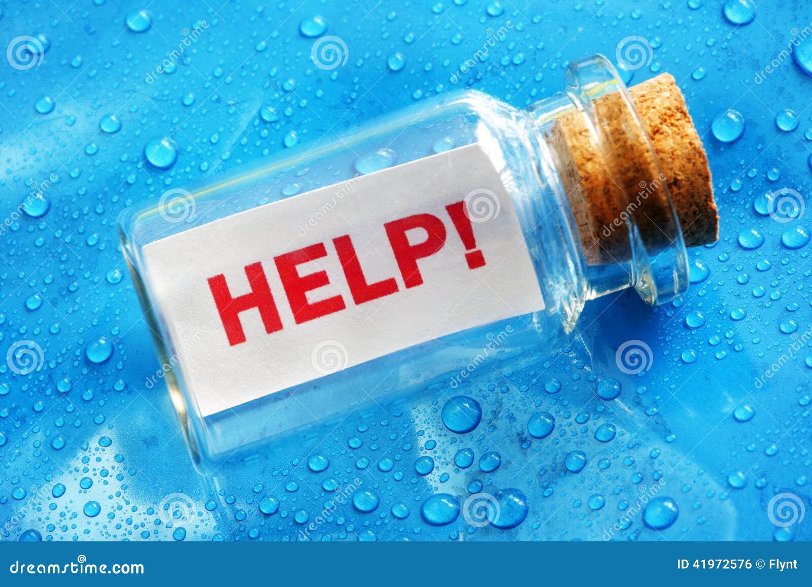 Help Message In A Bottle Stock Photo - Image: 41972576