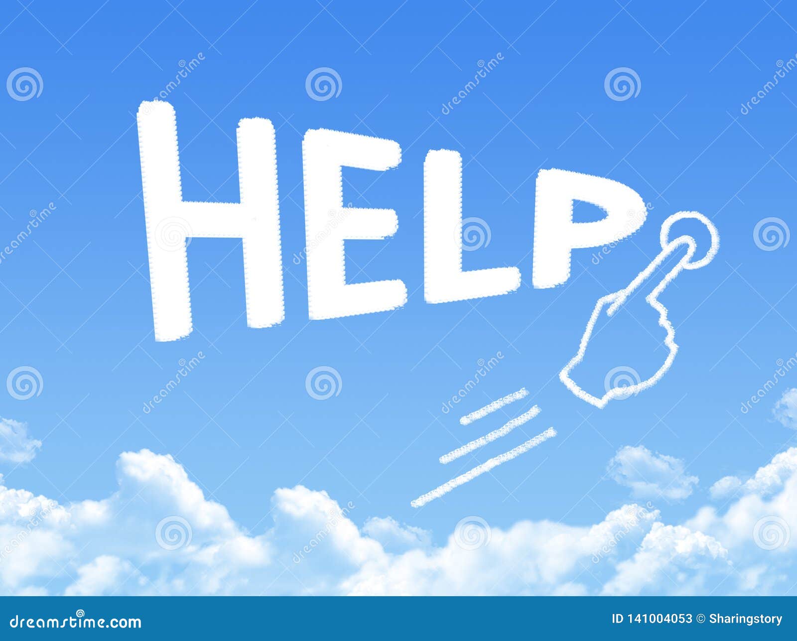 Help message cloud shape stock illustration. Illustration of guide ...