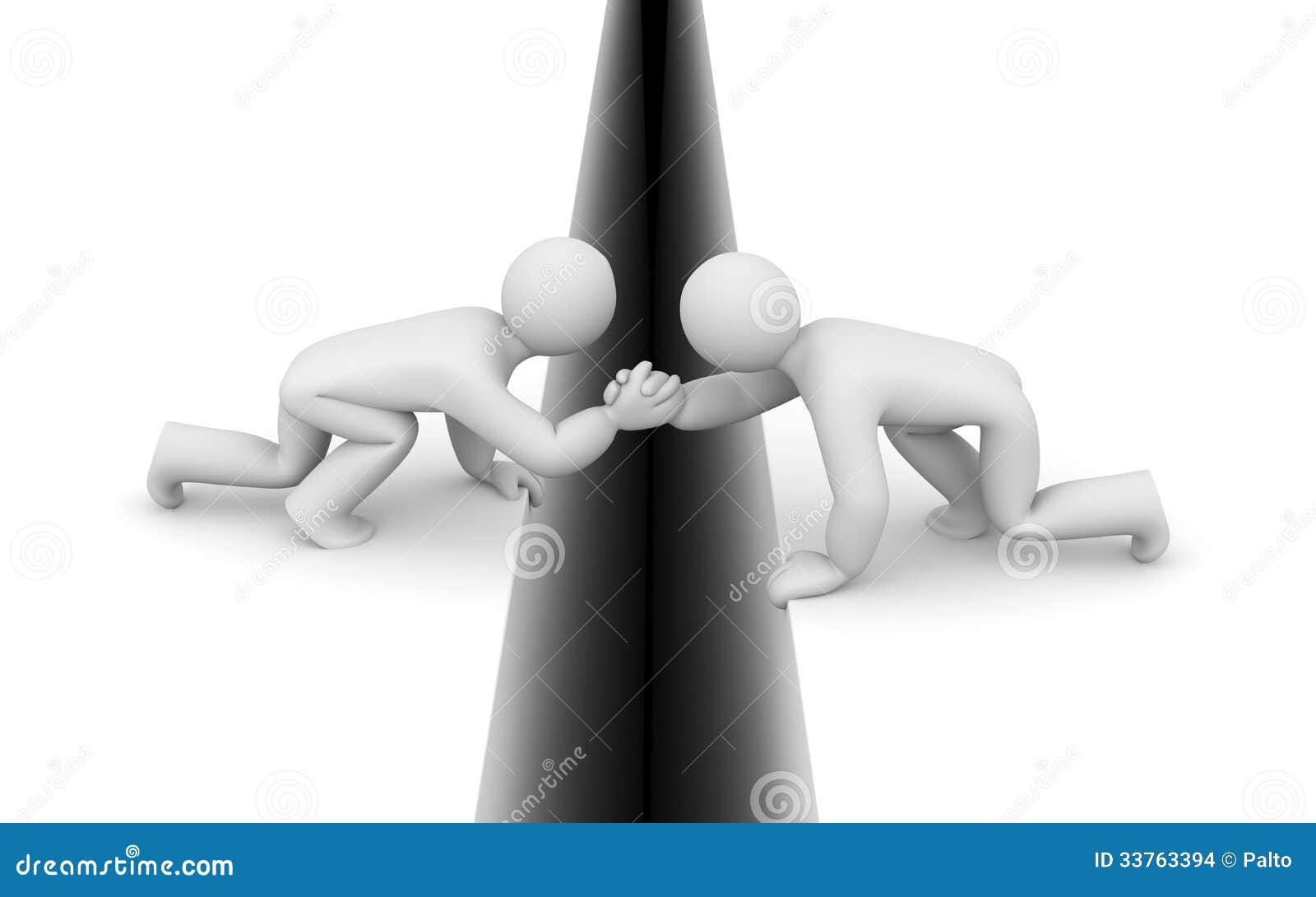 Help metaphor. Partnership stock illustration. Illustration of ...