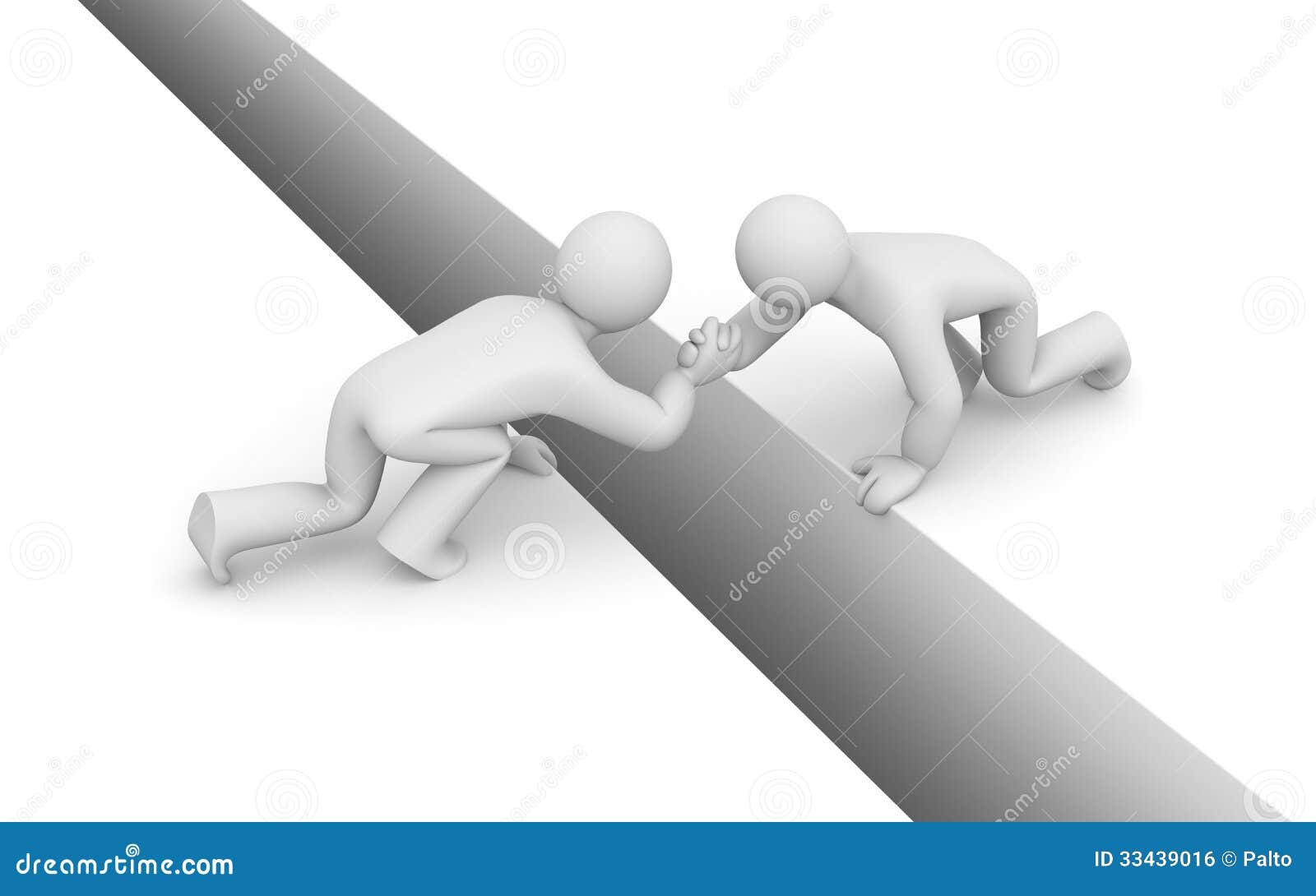 Help metaphor. Partnership stock illustration. Illustration of ...