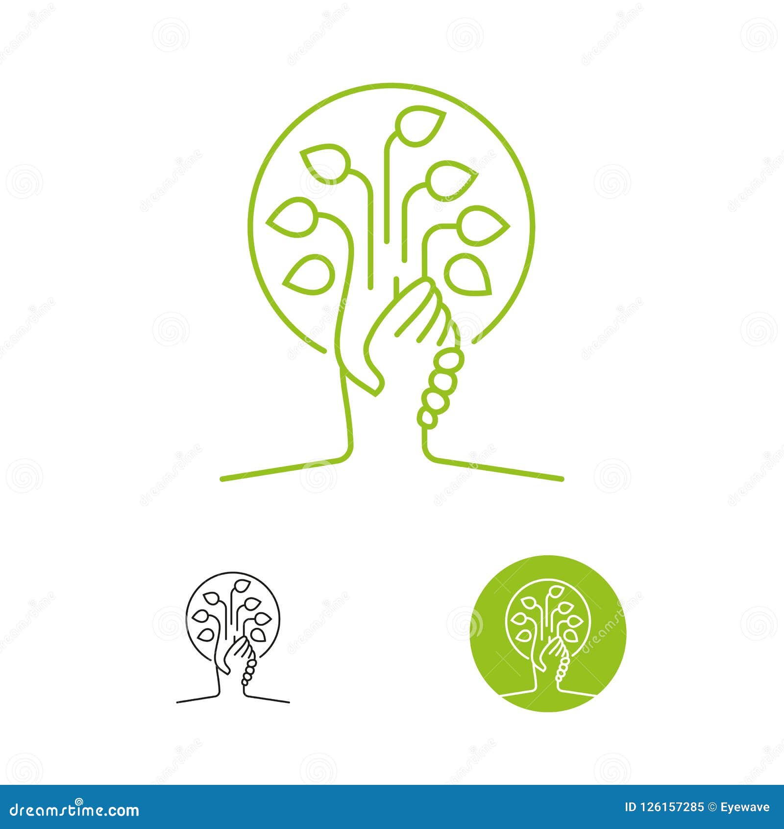 Help Nature Vector Icon, Earth and Tree Handshake Stock Vector ...