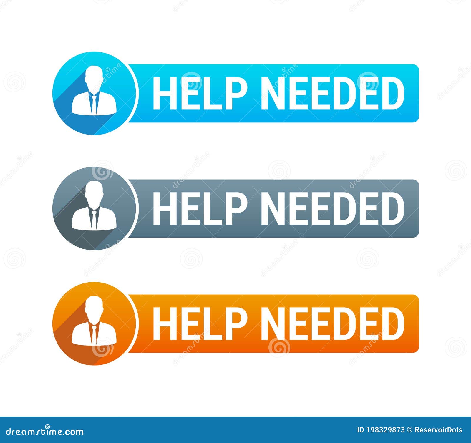 Help Needed Banner Vector stock vector. Illustration of communication ...