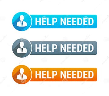 Help Needed Banner Vector stock vector. Illustration of communication ...