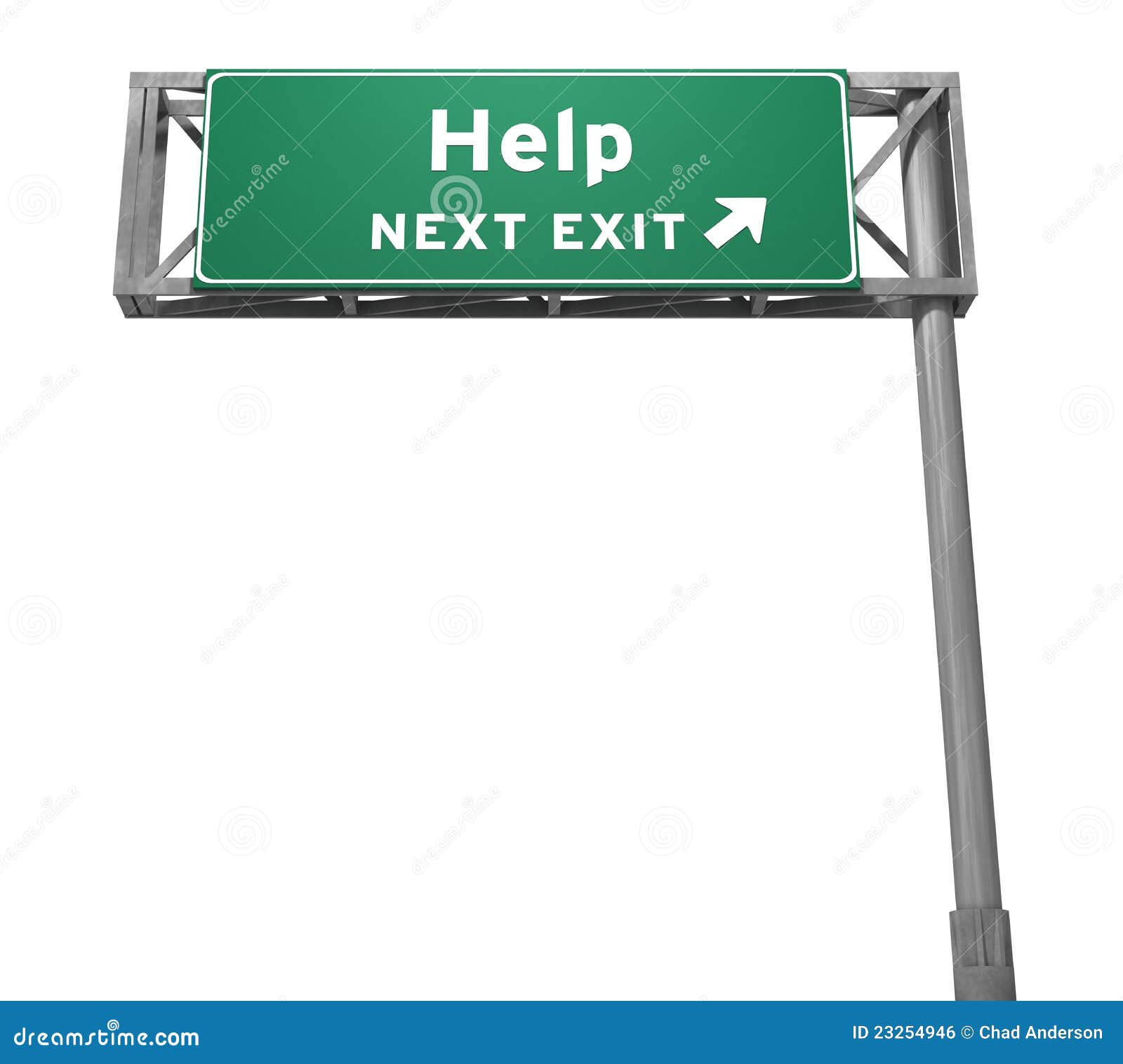 Help - Next Exit Sign (Isolated Version) Stock Illustration ...