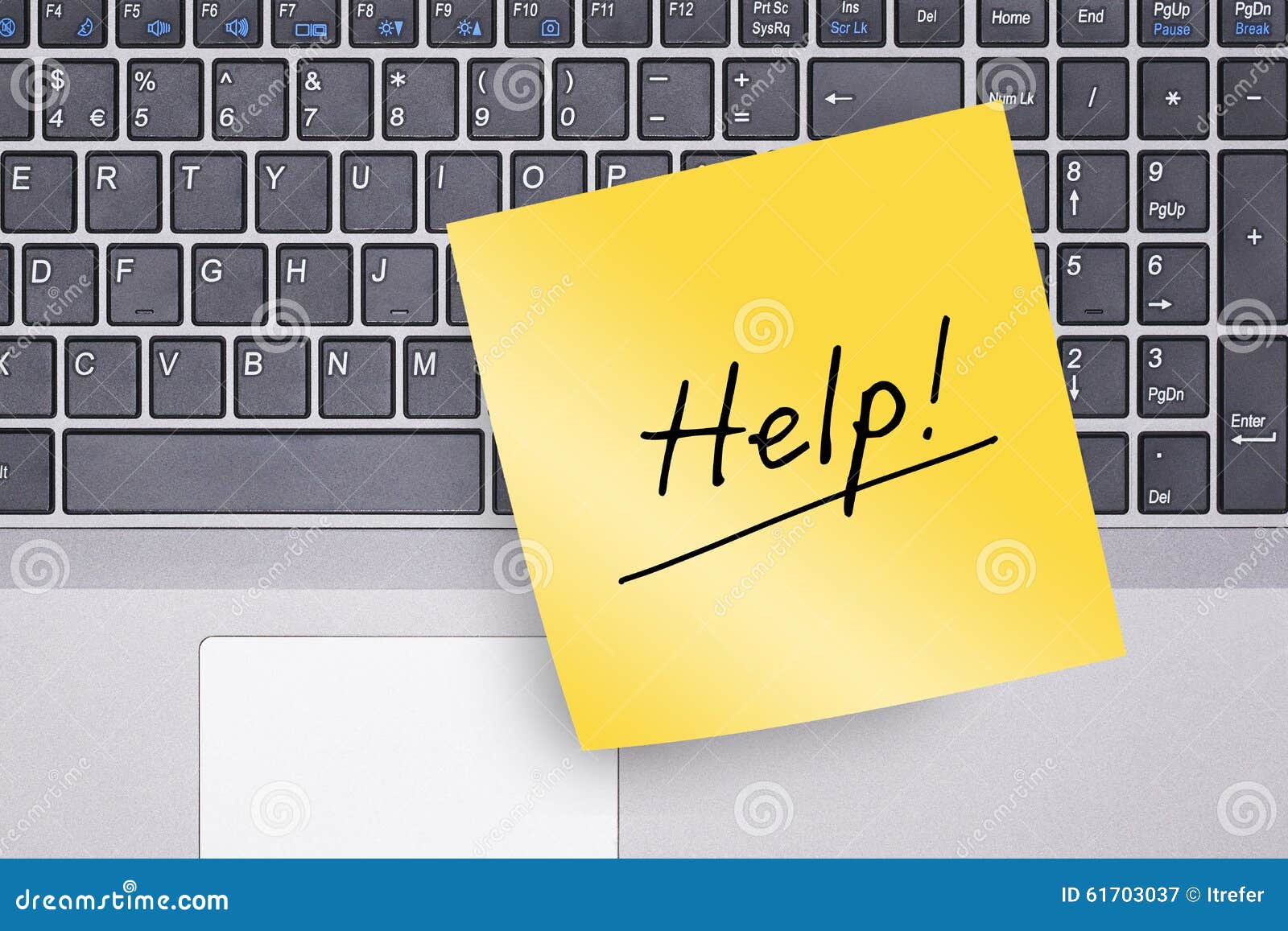 Help Note on Keyboard stock image. Image of donation - 61703037