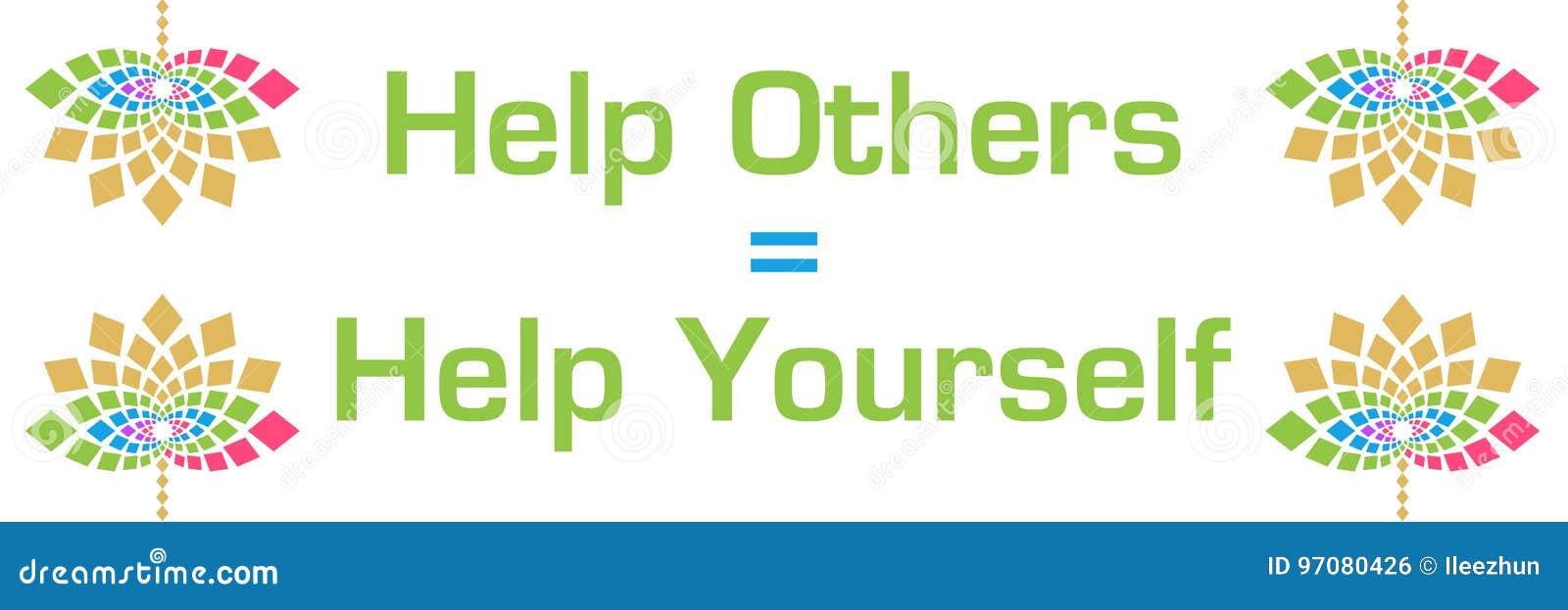 Help Others is Help Yourself Colorful Floral Horizontal Stock ...