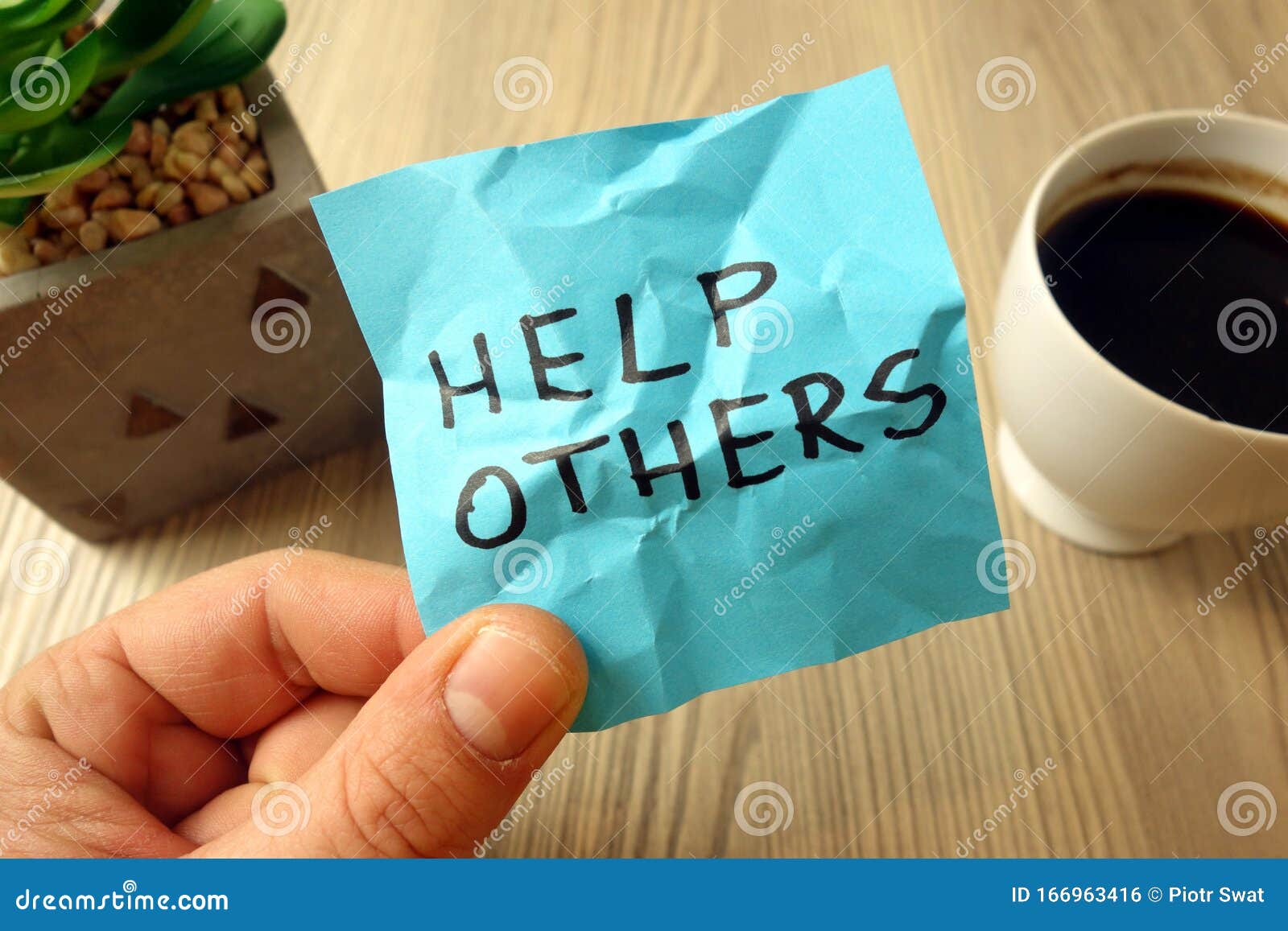 Help Others - Motivational Reminder Handwritten on Sticky Note Stock ...