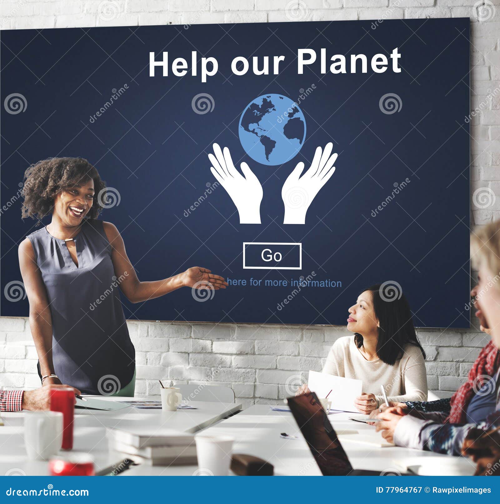Help Our Planet Environmental Conservation Support Concept Stock Image ...