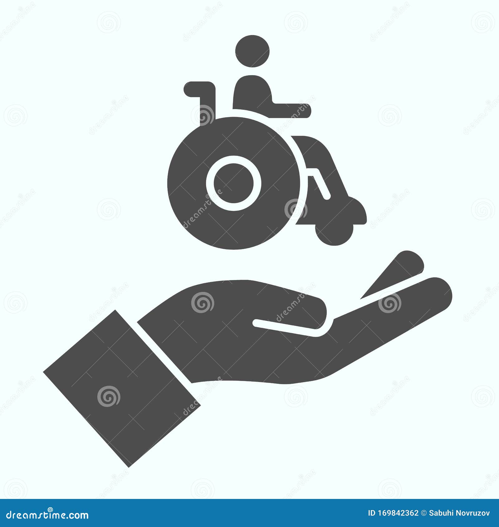 Help for People with Disabilities Solid Icon. Disabled Carriage Vector ...