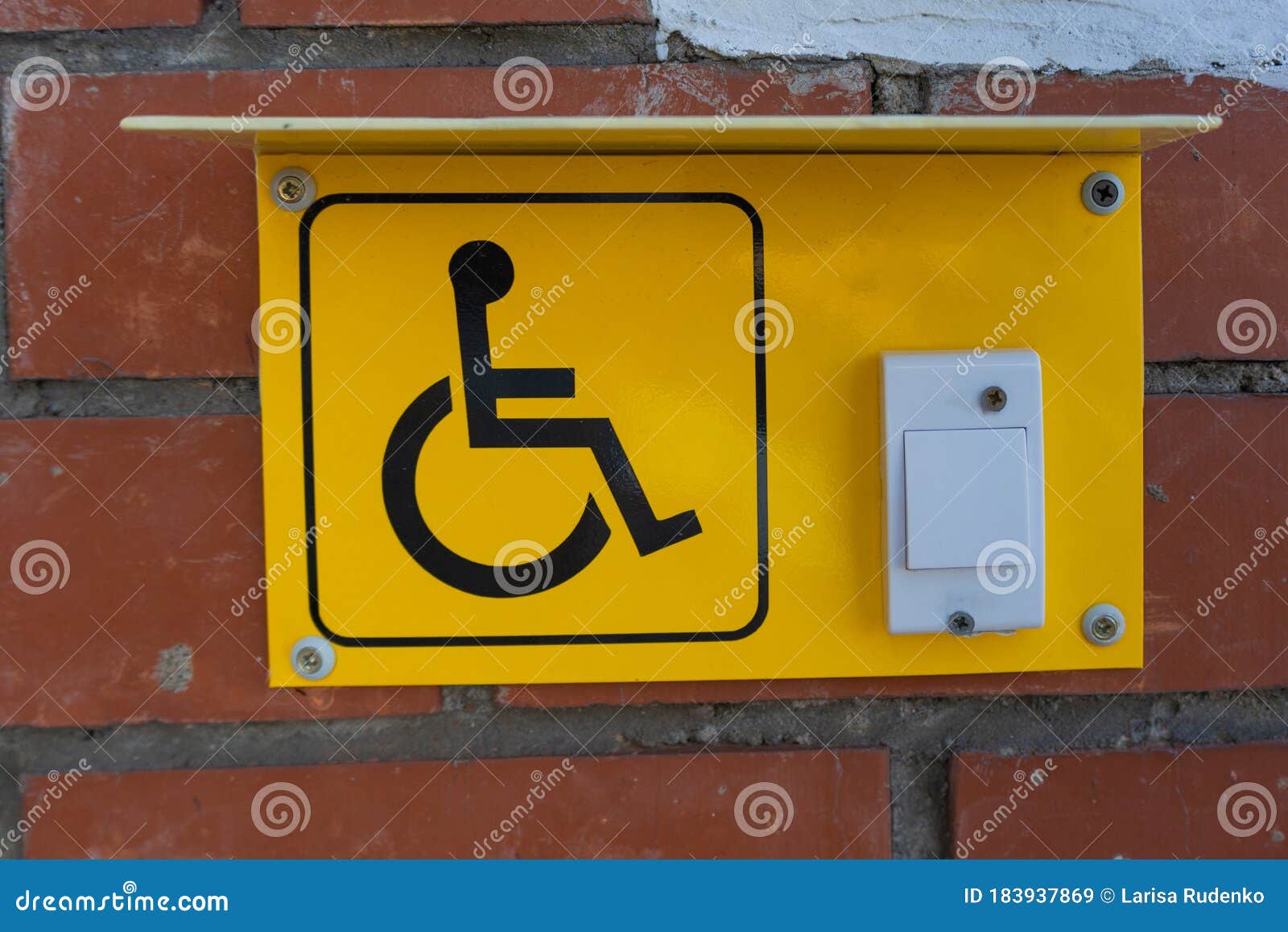 Help the Person with Disabilities. Help Call Button Stock Image - Image ...