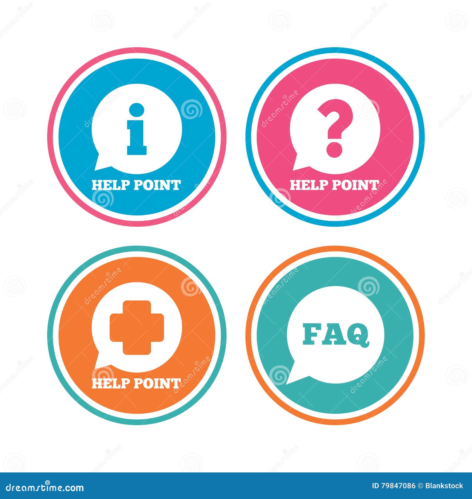 Help Point Icons. Question, Information Symbol. Stock Vector ...