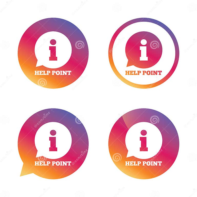 Help Point Sign Icon. Information Symbol Stock Vector - Illustration of ...