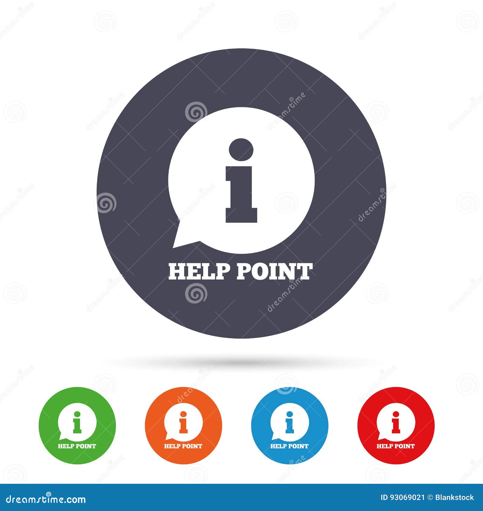 Help Point Sign Icon. Information Symbol Stock Vector - Illustration of ...