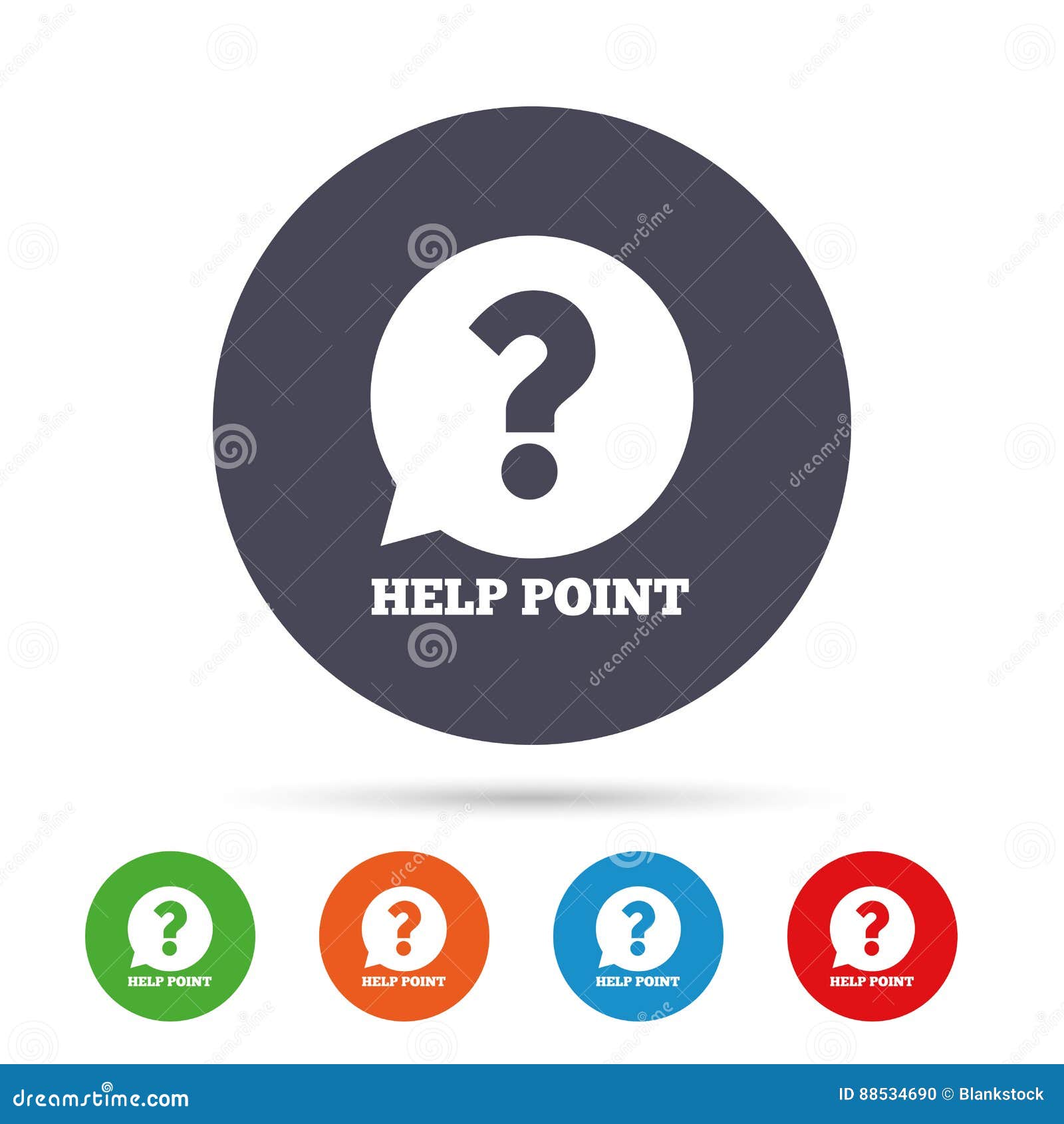 Help Point Sign Icon. Question Symbol Stock Vector - Illustration of ...