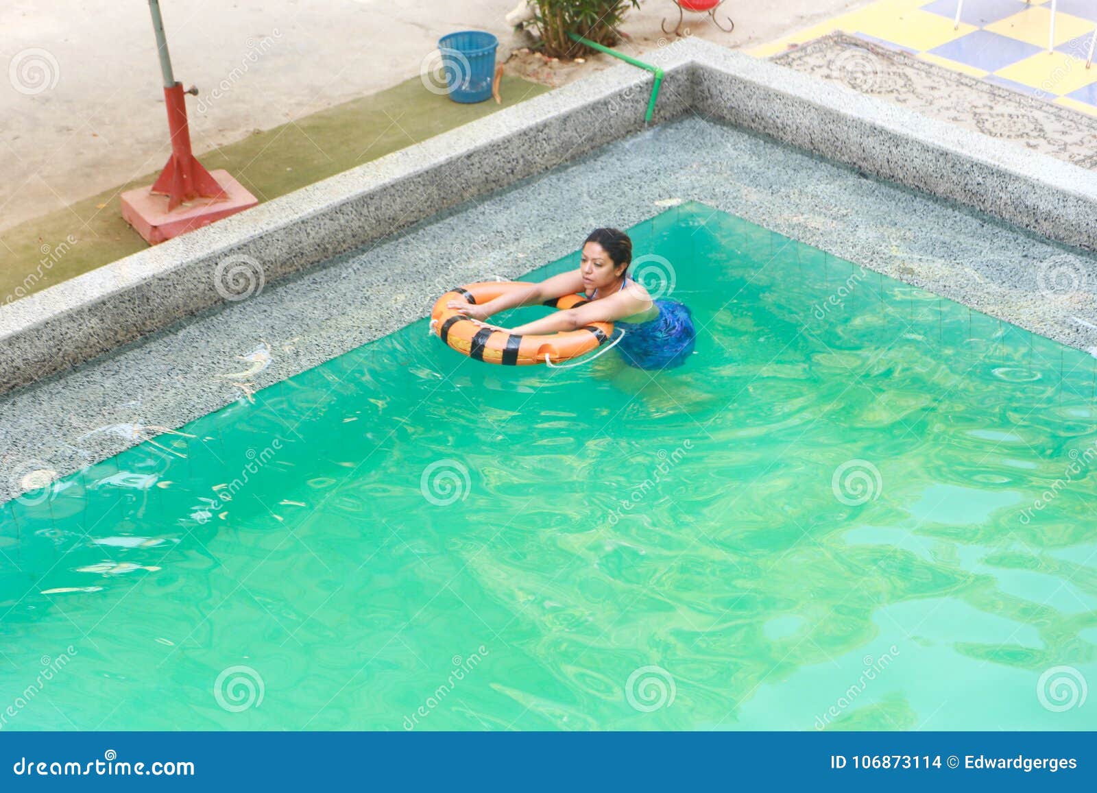 Help at Pool stock photo. Image of garden, greens, home - 106873114