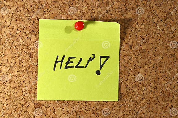 Help post it stock image. Image of message, sticker - 176702677