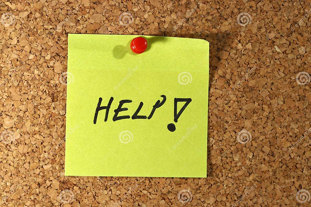 Help post it stock image. Image of message, sticker - 176702677