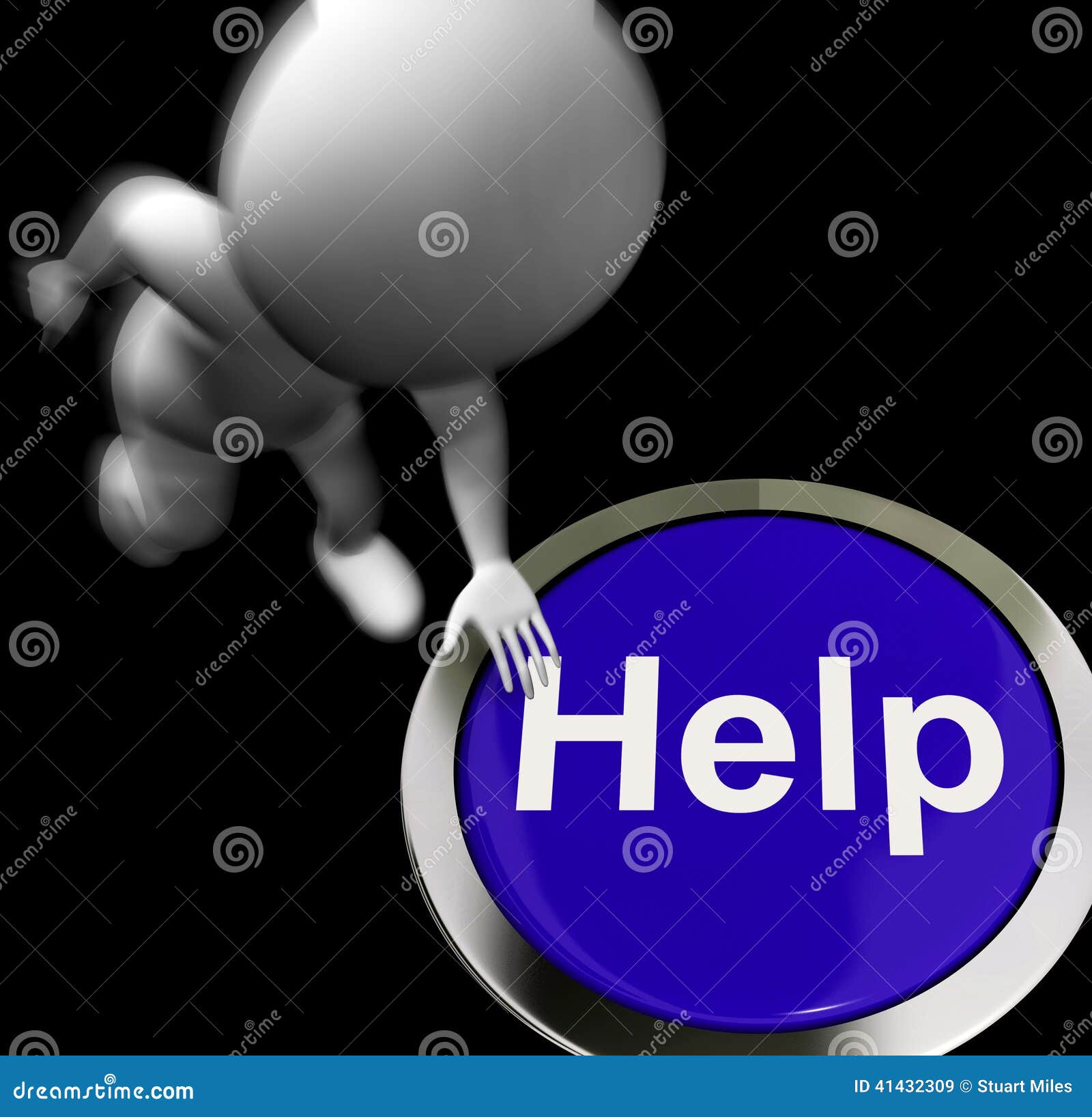 Help Pressed Means Aid Assistance or Service Stock Illustration ...