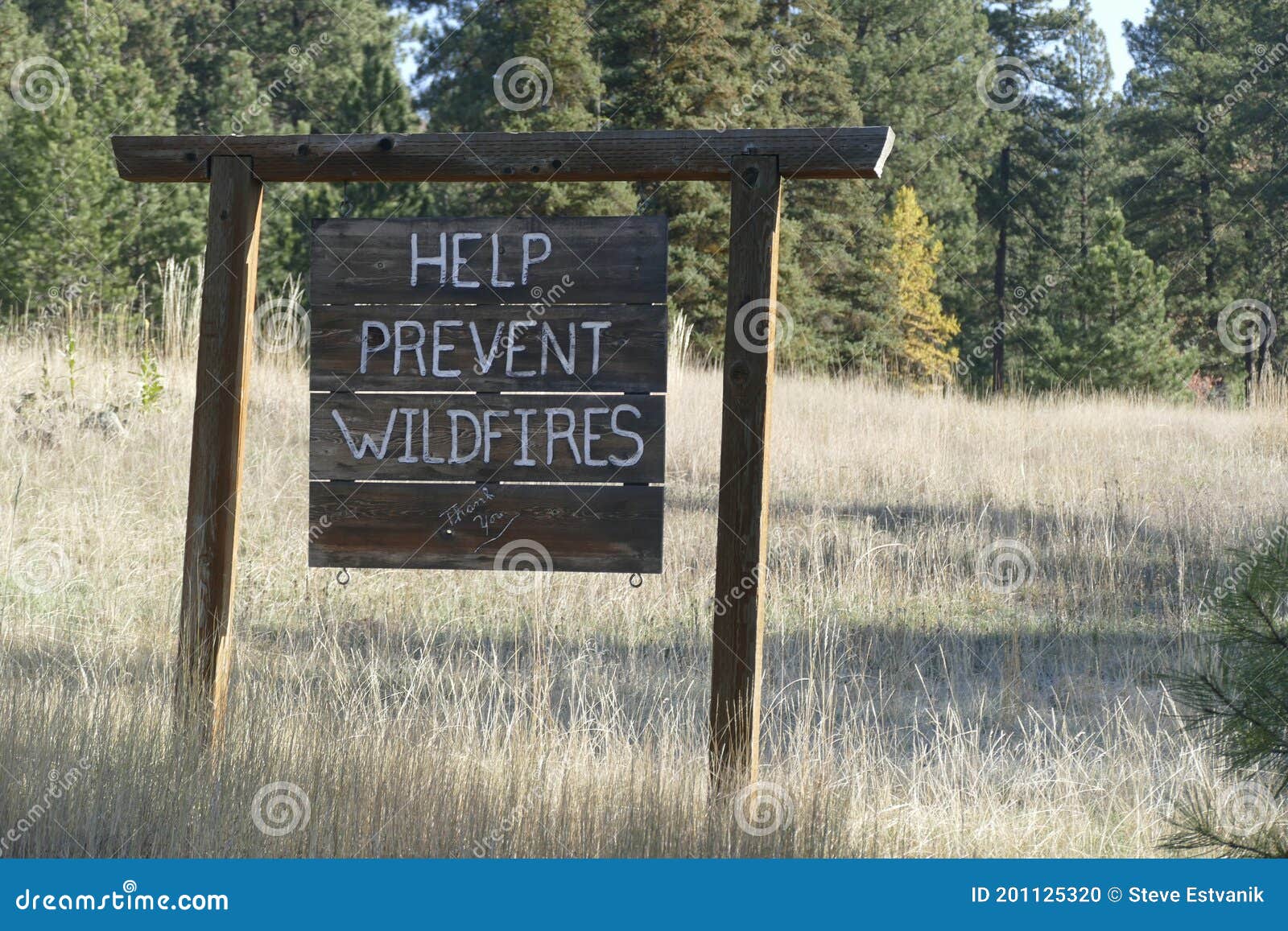 Help Prevent Forest Fires Sign Stock Photo - Image of equipment ...