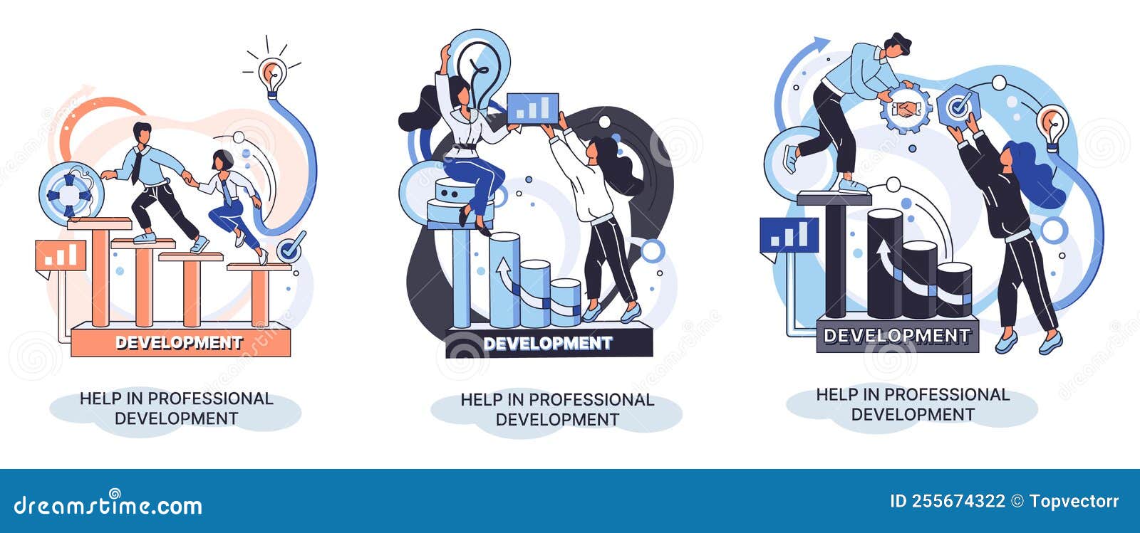 Help in Professional Development Metaphor. Qualified Employee Training ...