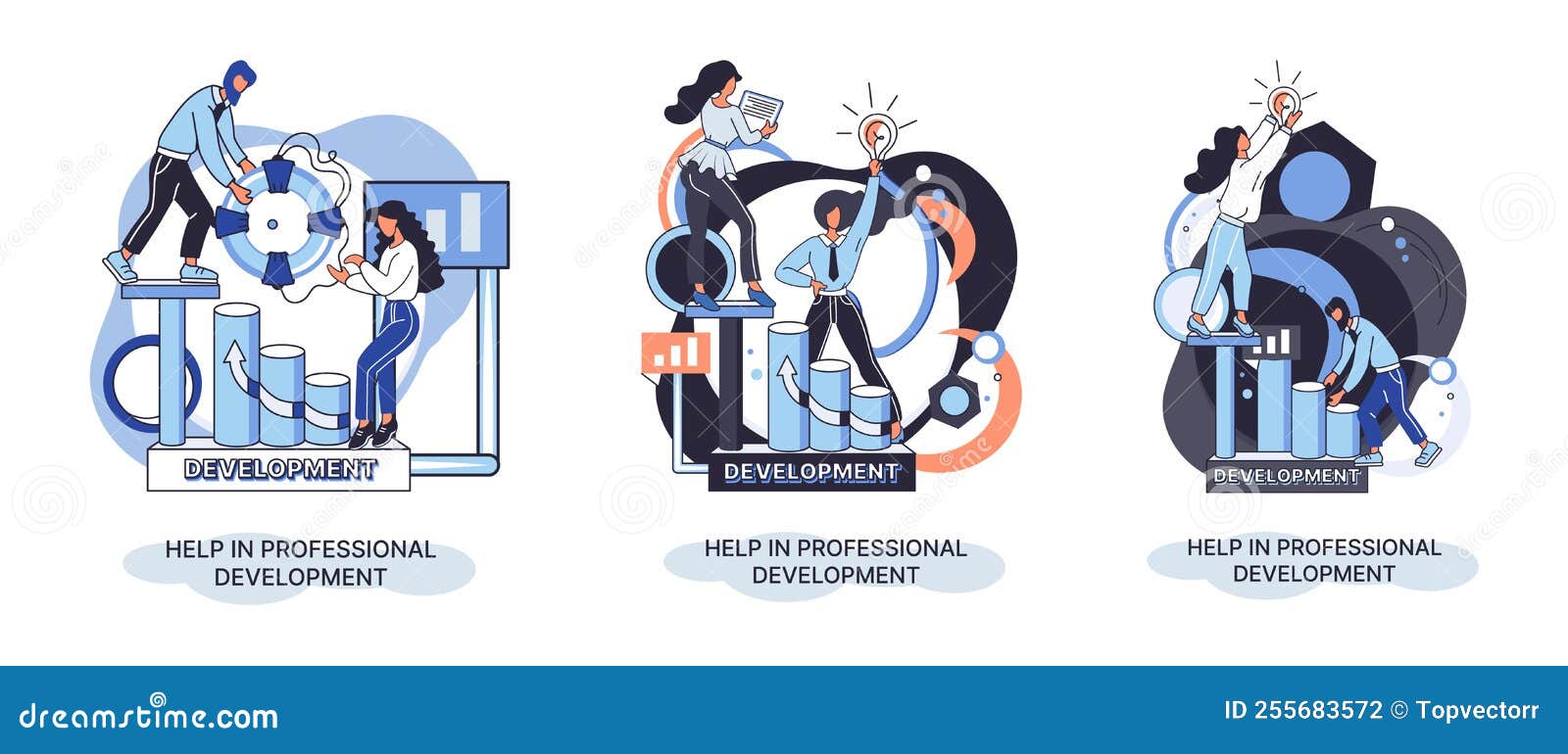 Help in Professional Development Metaphor. Qualified Employee Training ...