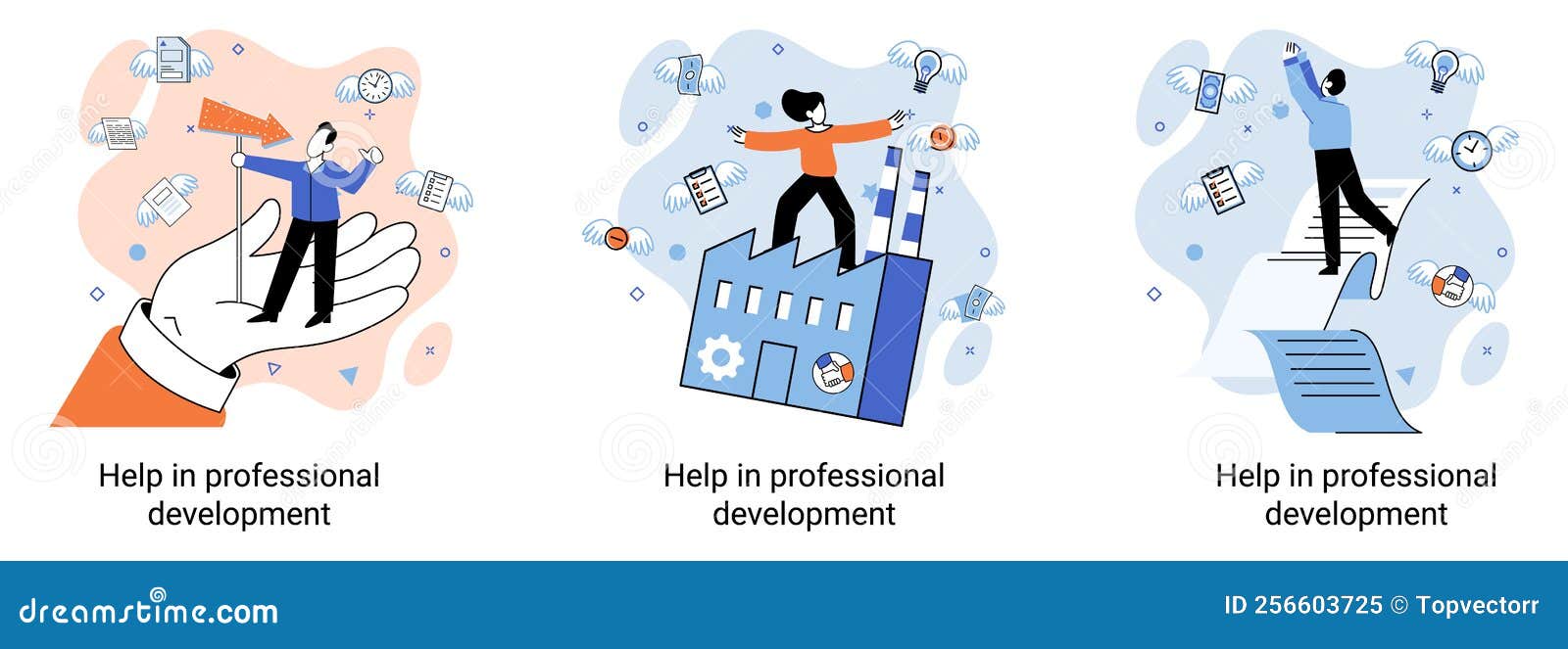 Help in Professional Development Metaphor. Qualified Employee Training ...