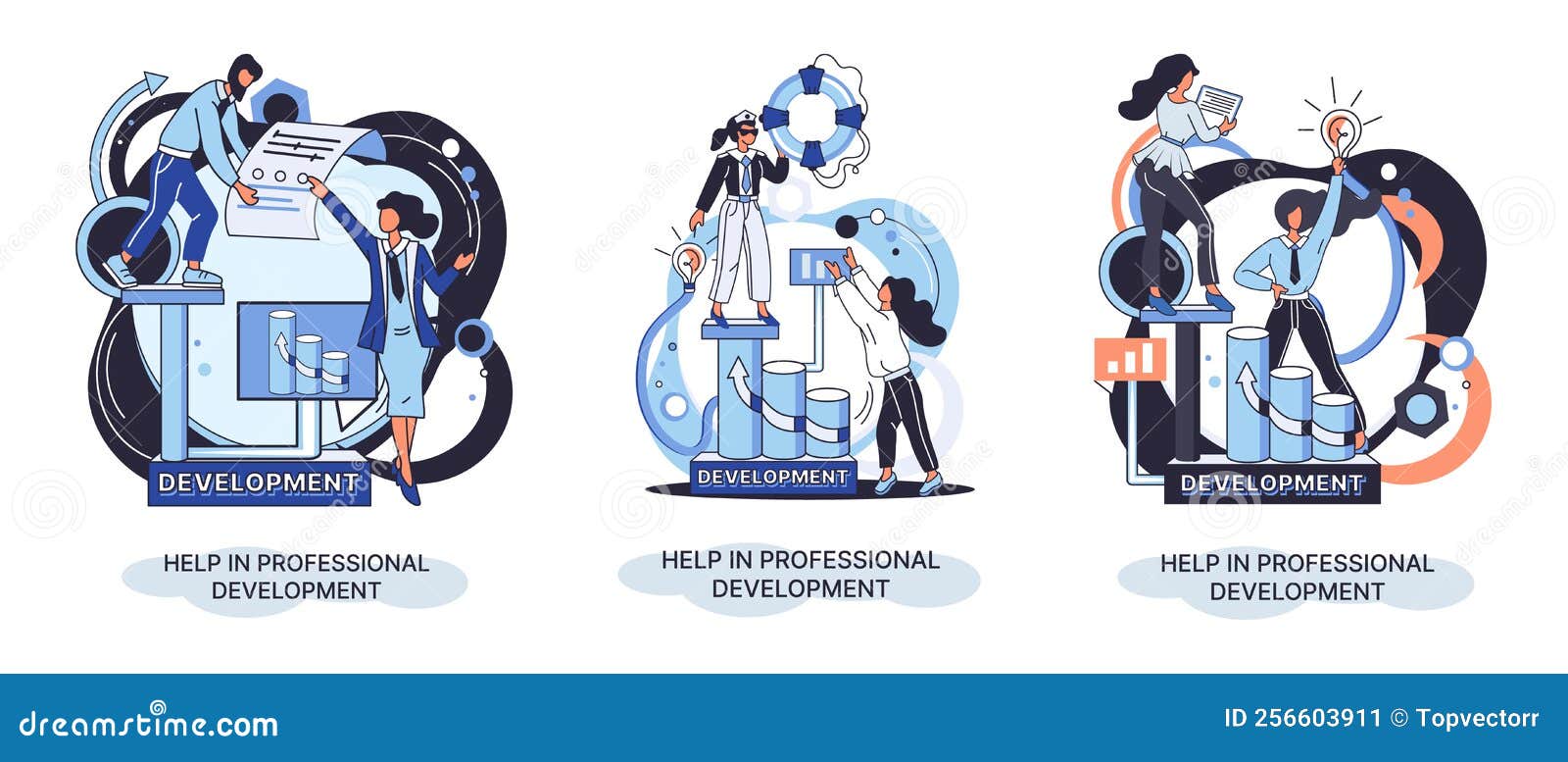 Help in Professional Development Metaphor. Qualified Employee Training ...