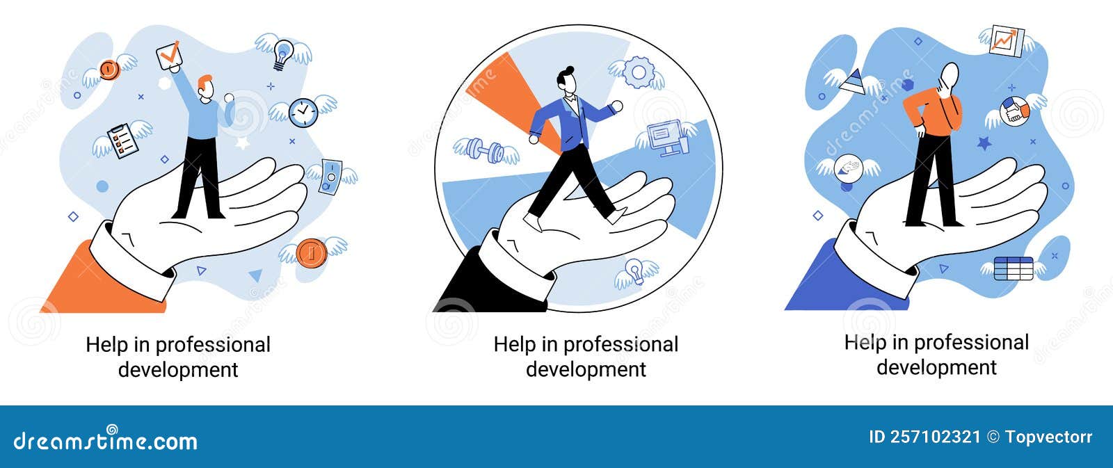 Help in Professional Development Metaphor. Qualified Employee Training ...