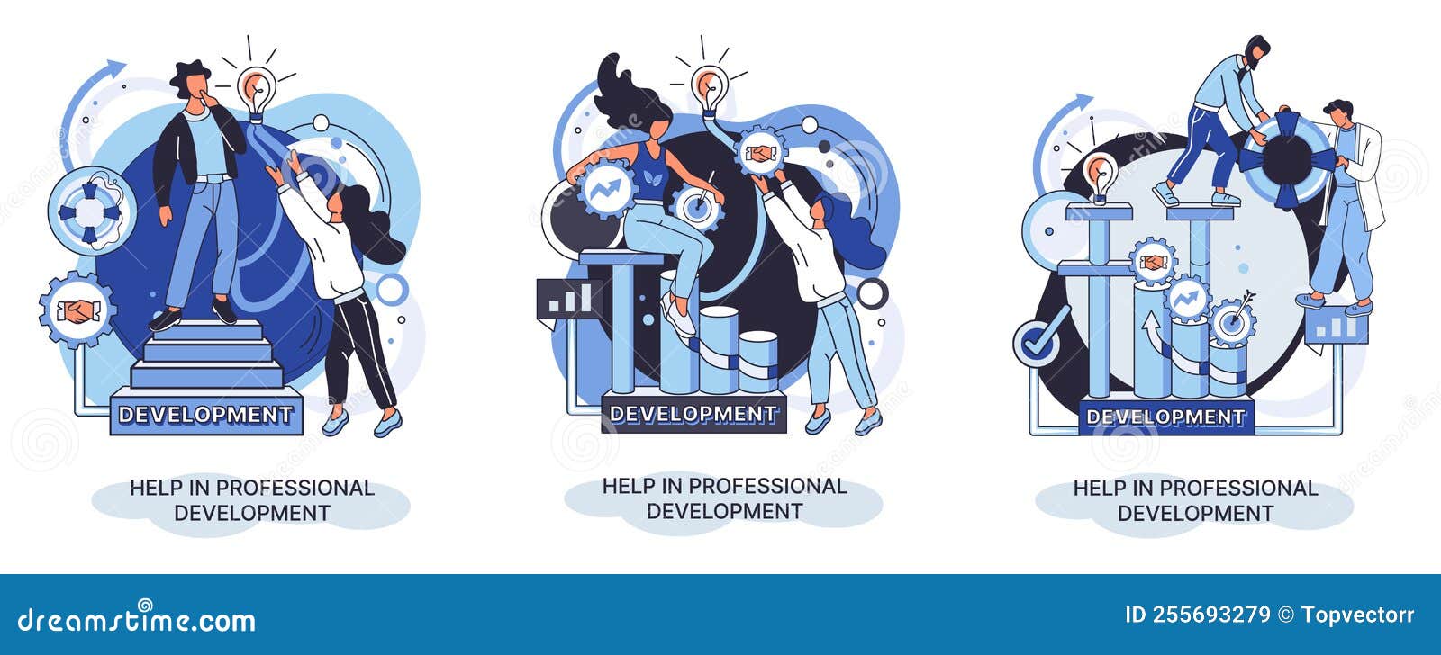 Help in Professional Development Metaphor. Qualified Employee Training ...