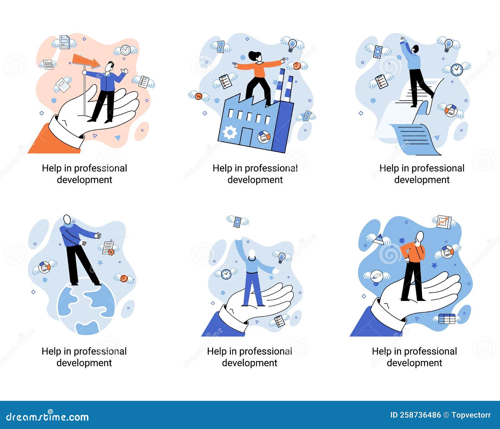 Help in Professional Development Metaphor. Qualified Employee Training ...