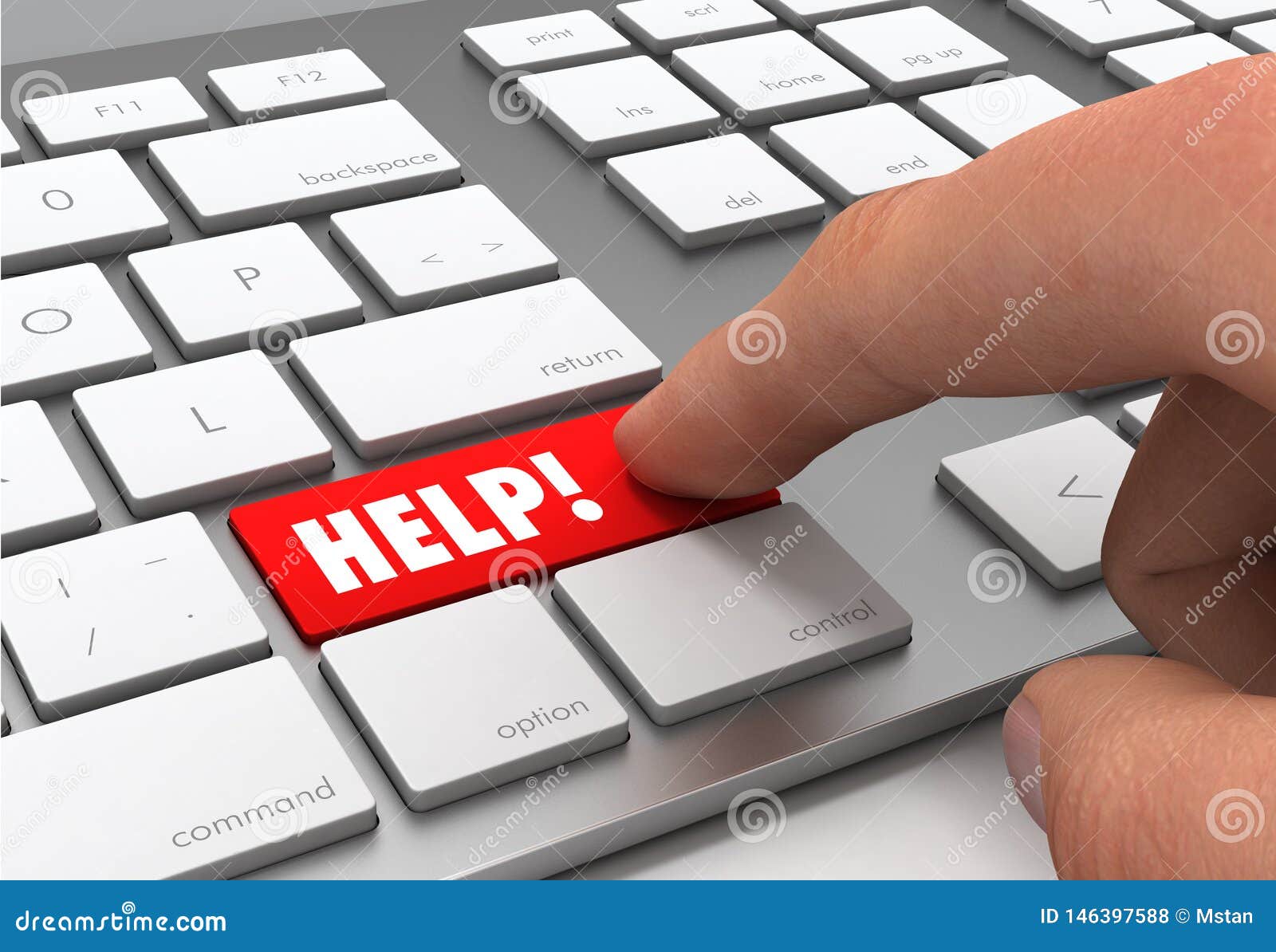 Help Push Button Concept 3d Illustration Stock Illustration ...