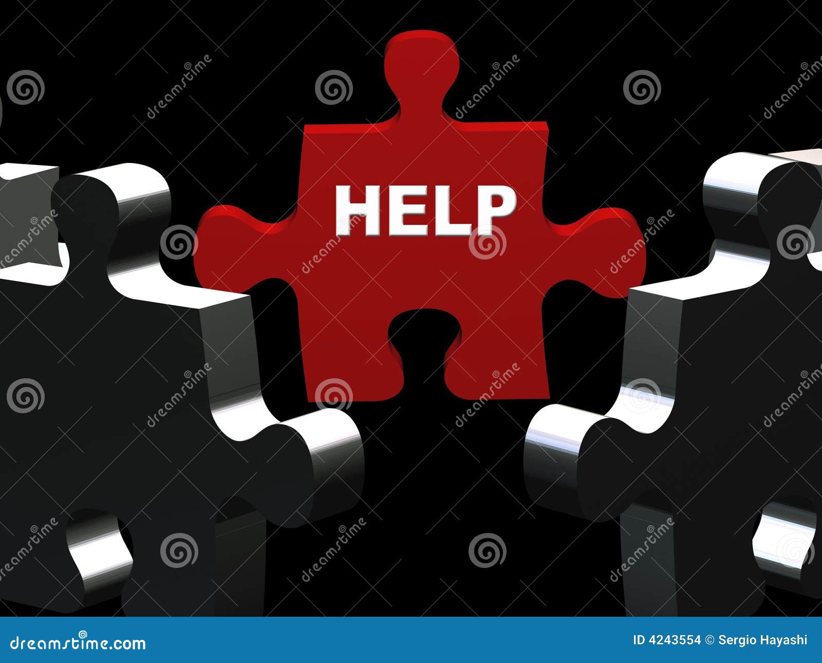Help Puzzle stock photo. Image of ideas, help, isolated - 4243554