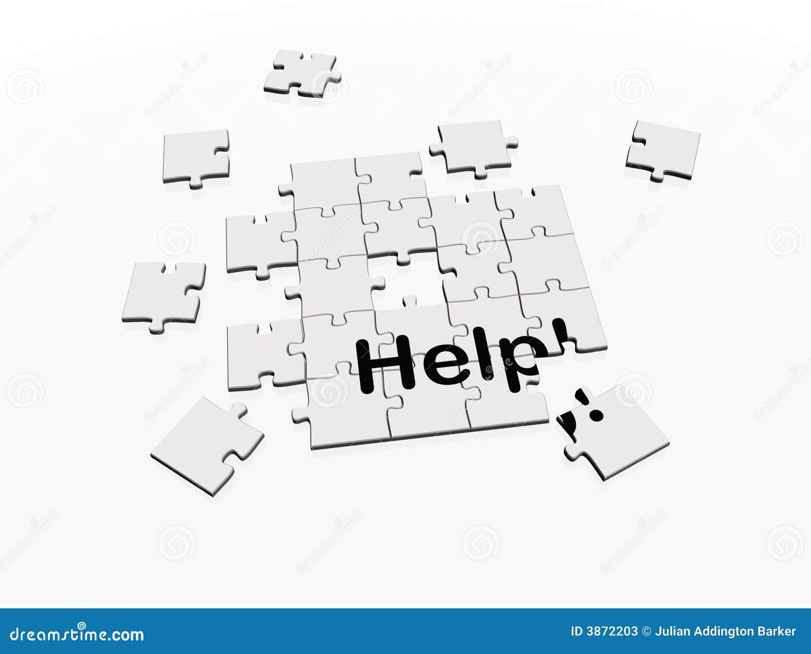 Help with puzzle solution stock illustration. Illustration of white ...