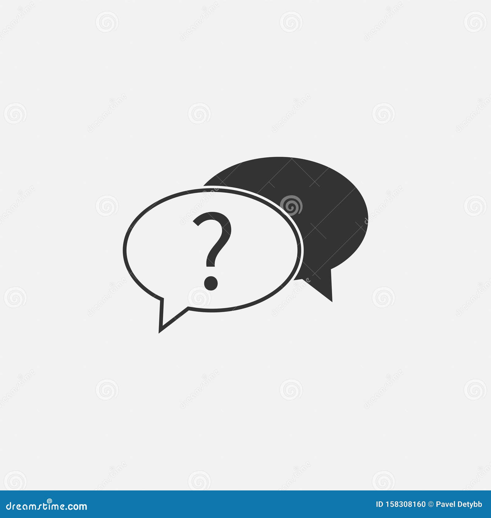 Help, Query, Question Mark, Support Icon. Vector Illustration, Flat ...