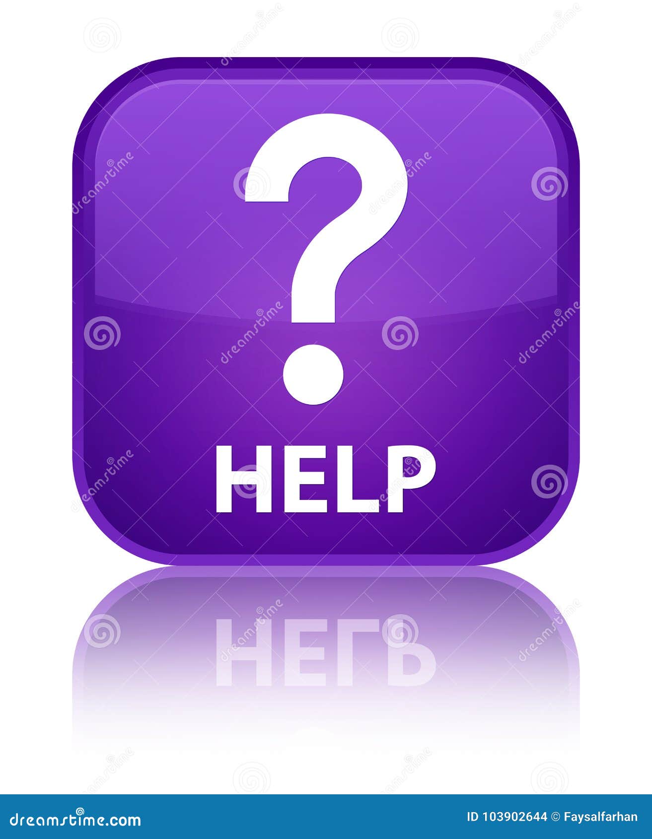 Help (question Icon) Special Purple Square Button Stock Illustration ...