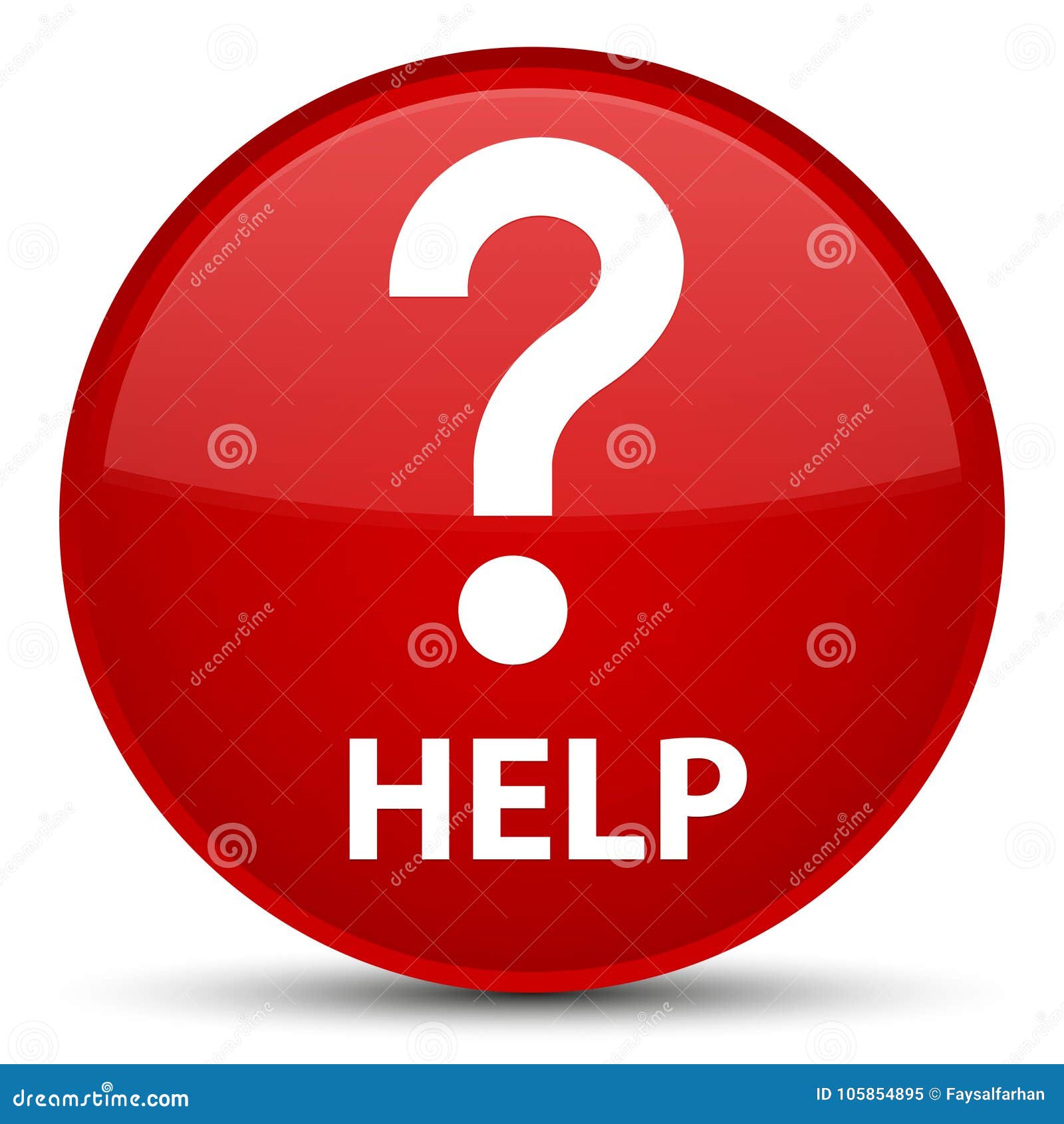 Help (question Icon) Special Red Round Button Stock Illustration ...