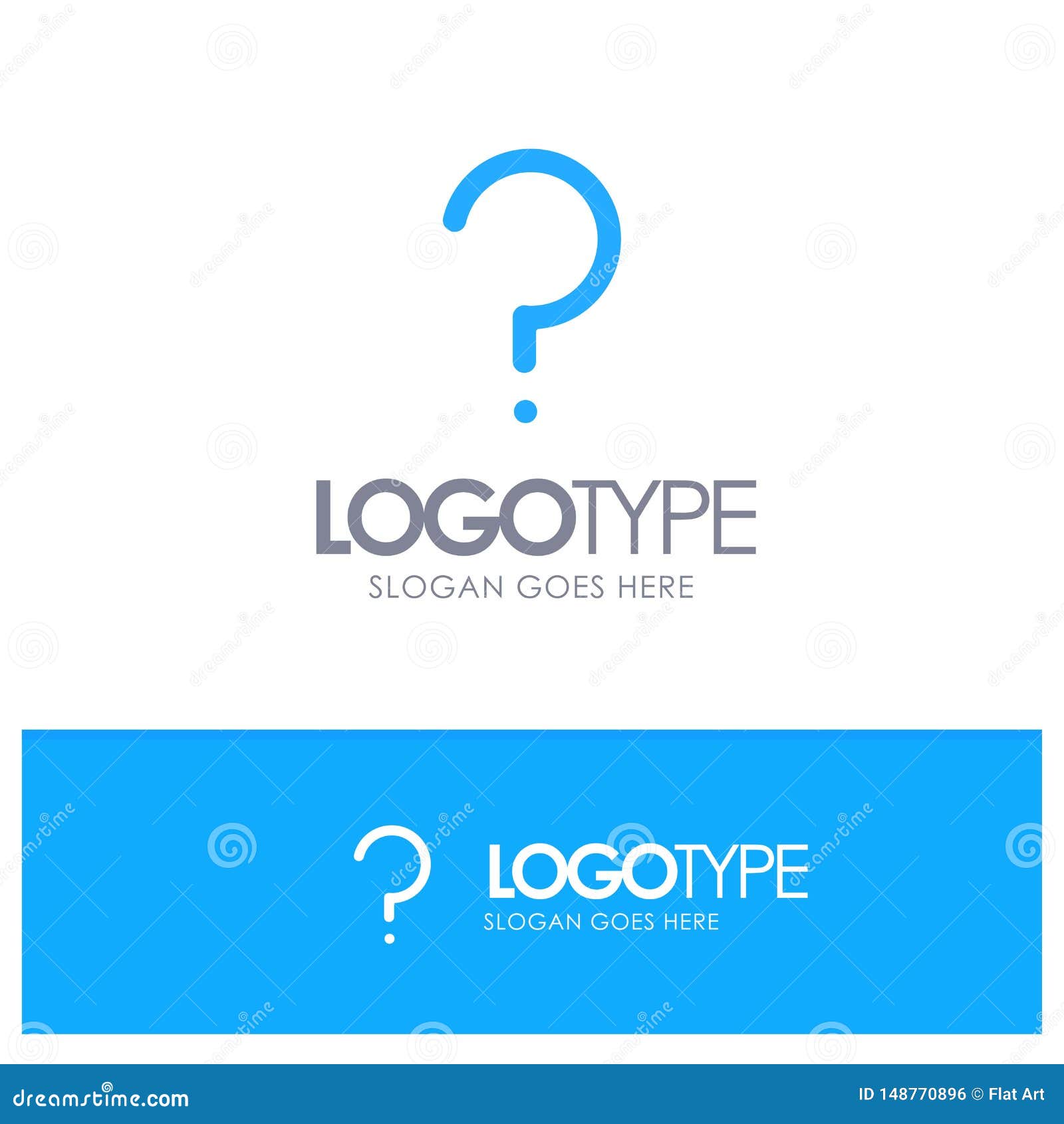 Help, Question, Question Mark, Mark Blue Solid Logo with Place for ...