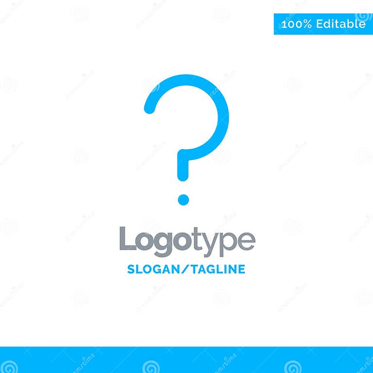 Help, Question, Question Mark, Mark Blue Solid Logo Template. Place for ...