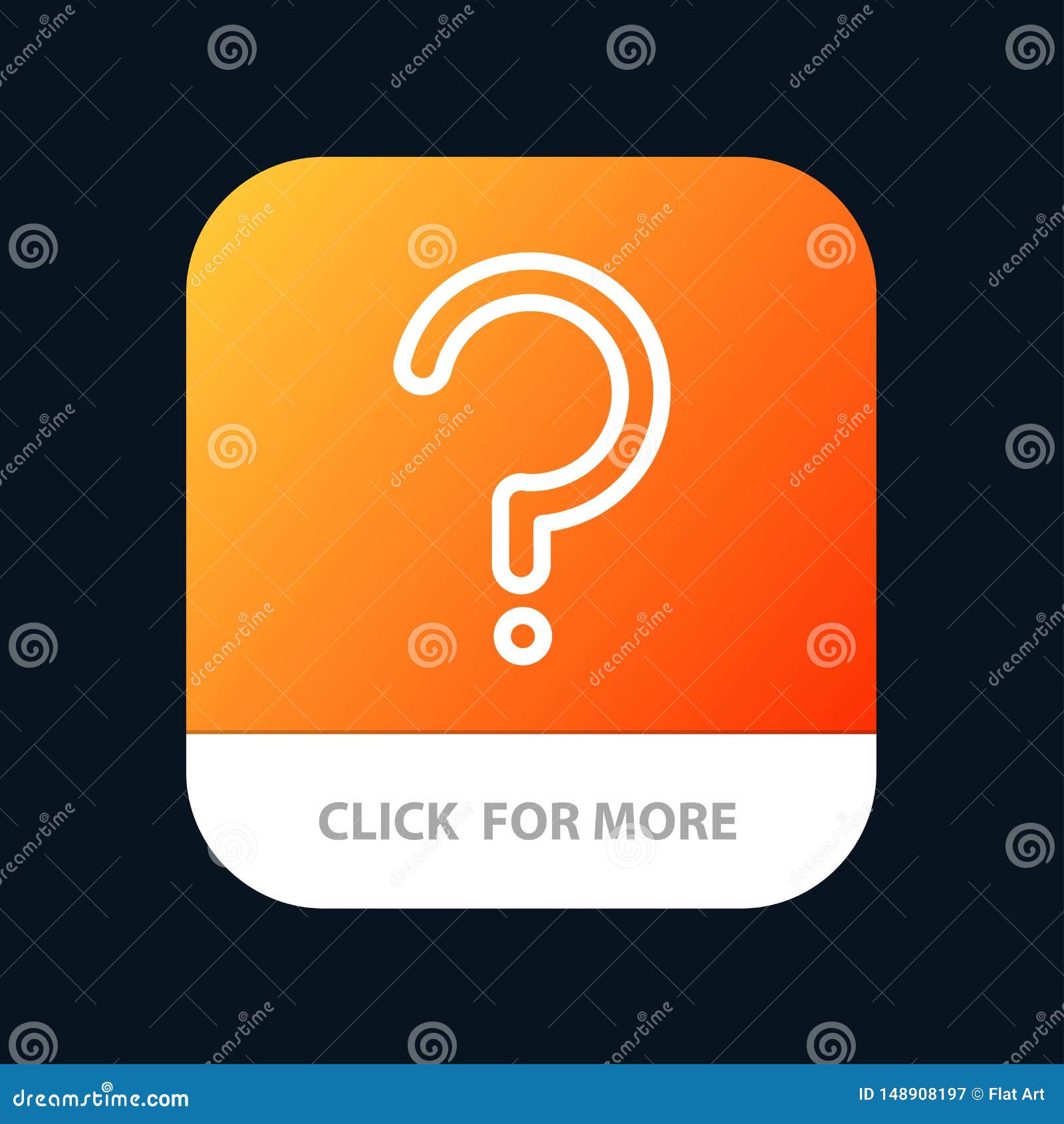 Help, Question, Question Mark, Mark Mobile App Button. Android and IOS Line Version Stock Vector ...
