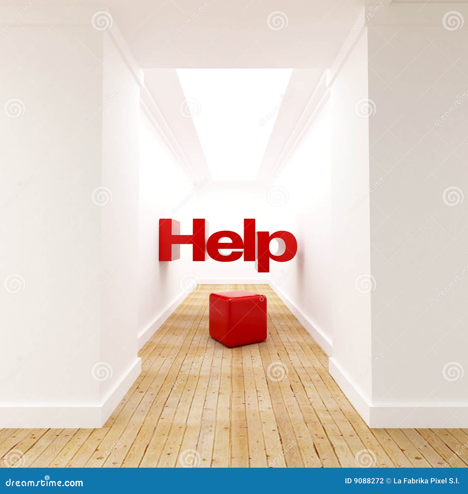 Help in red stock illustration. Illustration of hall, blind - 9088272