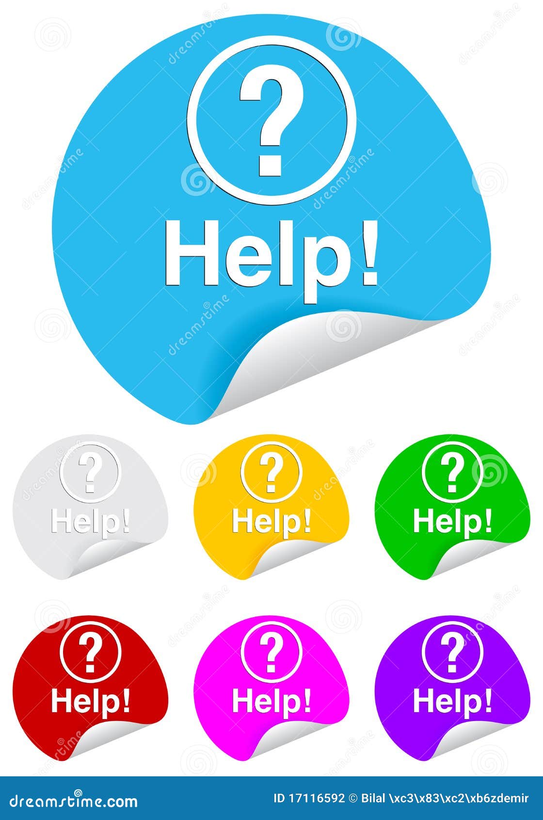 Help,round stickers stock vector. Illustration of graphic - 17116592