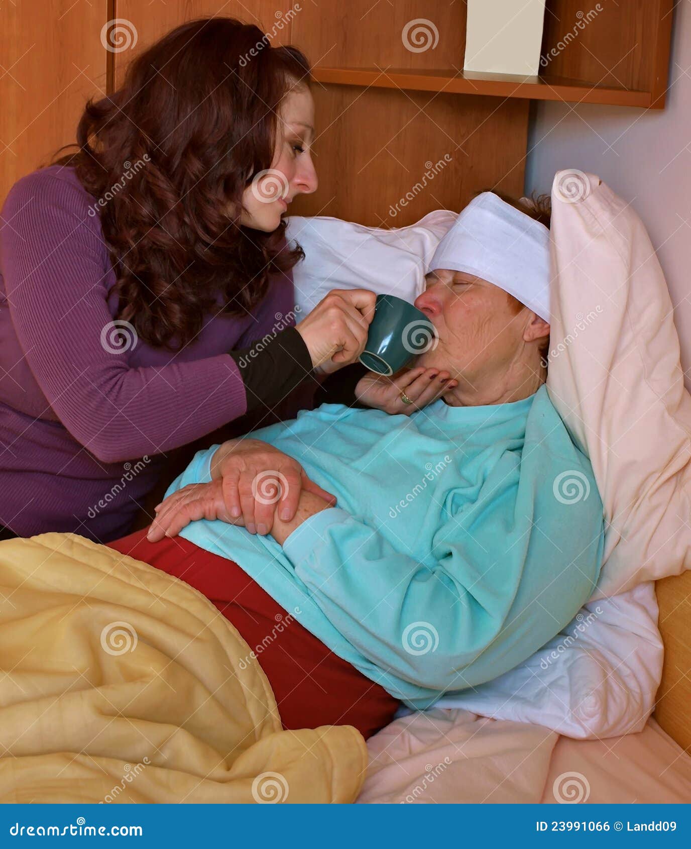 Help for sick old lady 1 stock photo. Image of care, grandmother - 23991066